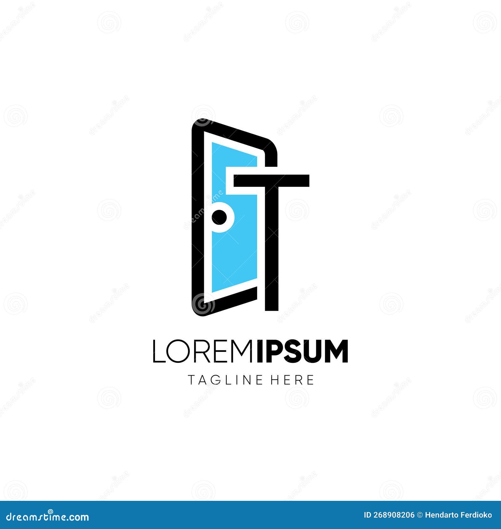 Initial Letter T Door Real Estate Logo Design Vector Icon Graphic ...