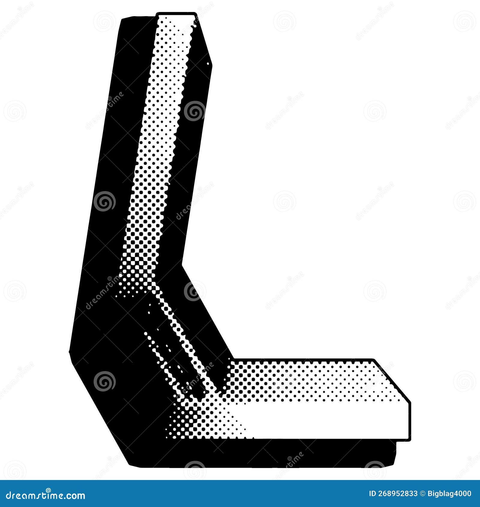 Halftone Style Art Font.Decorative Letter Isolated on White Background ...