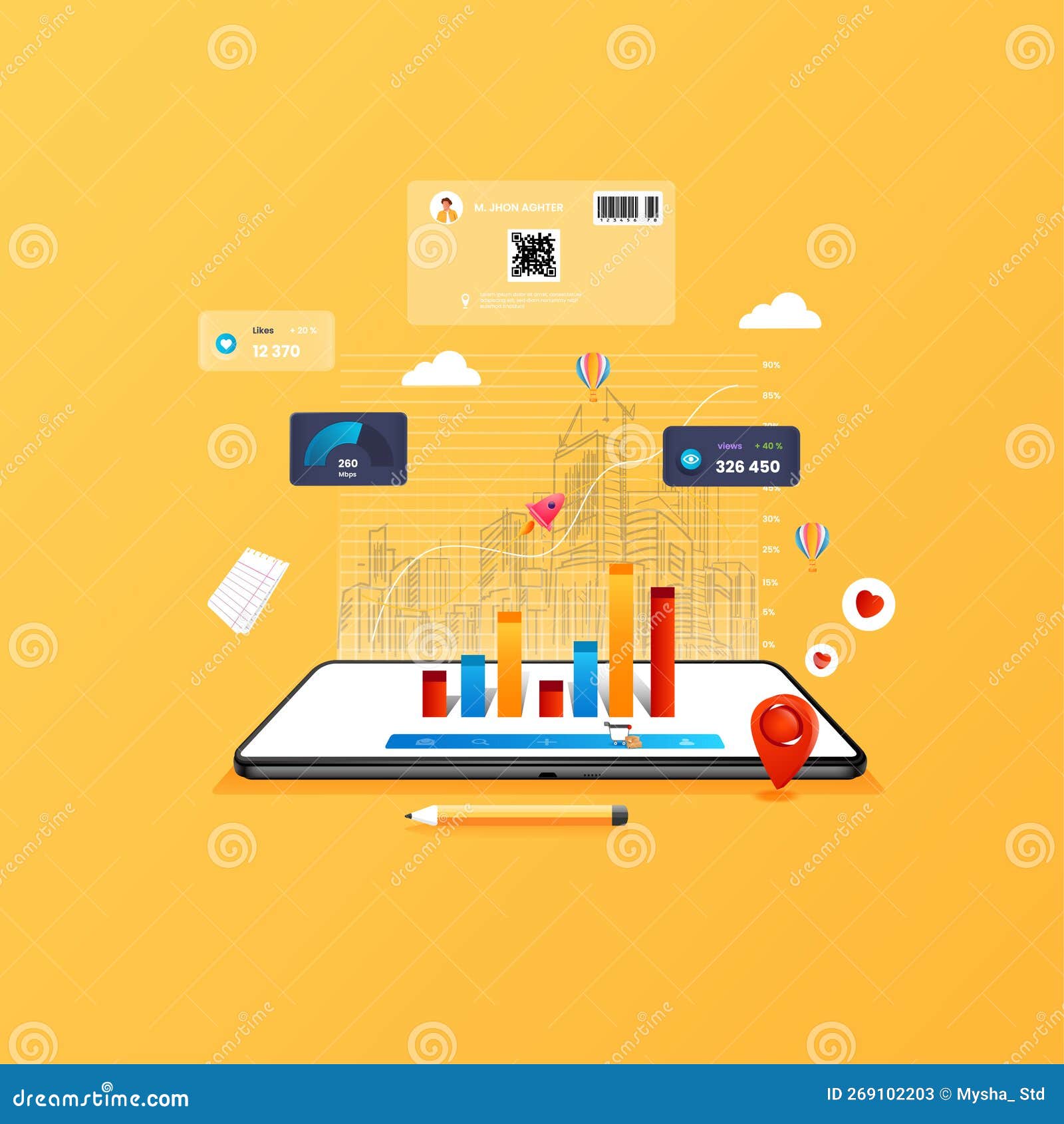 Template Planning Improvement Infographic Stock Illustration ...