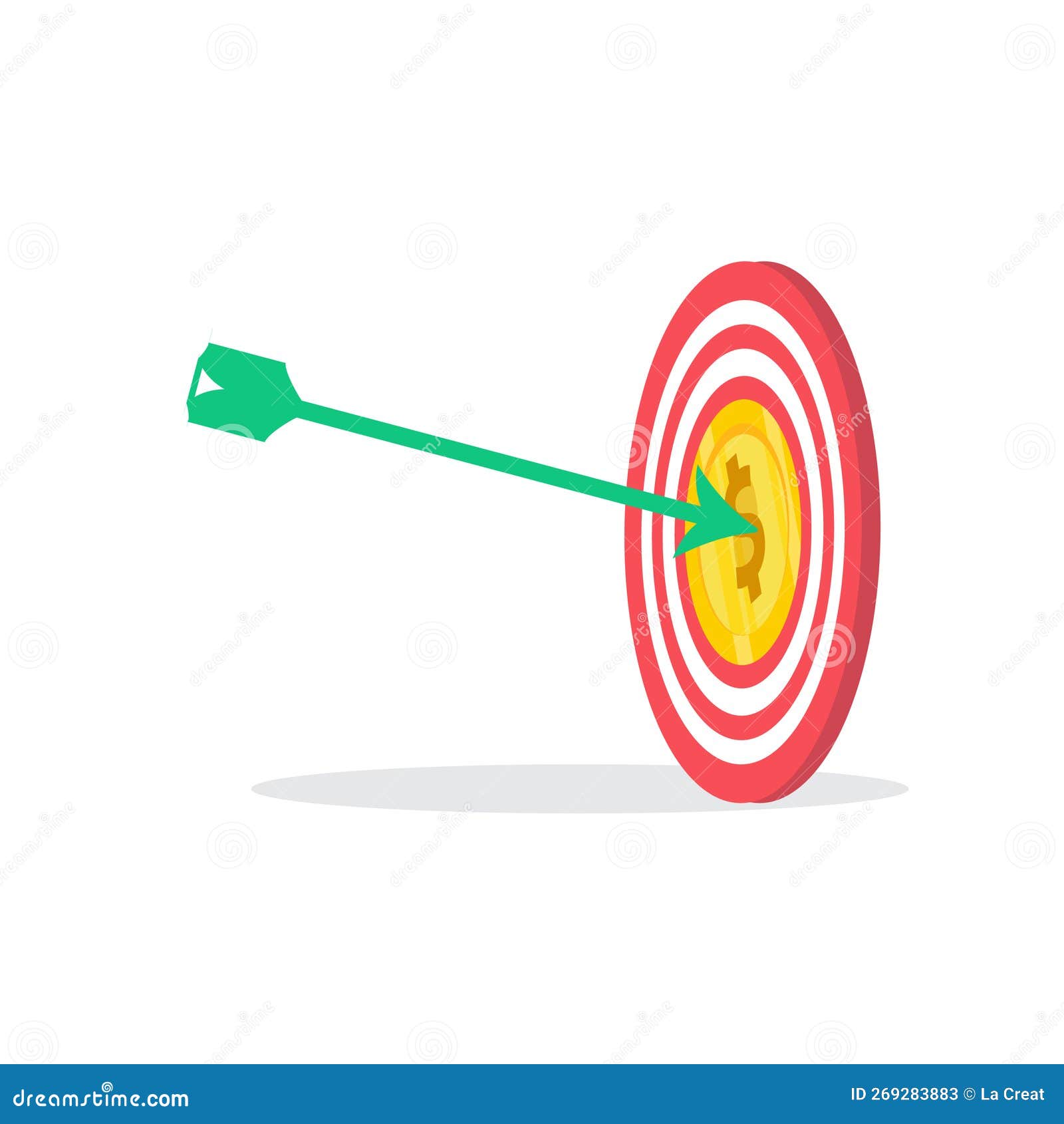 Target with Arrow Vector Graphic Stock Vector - Illustration of ...