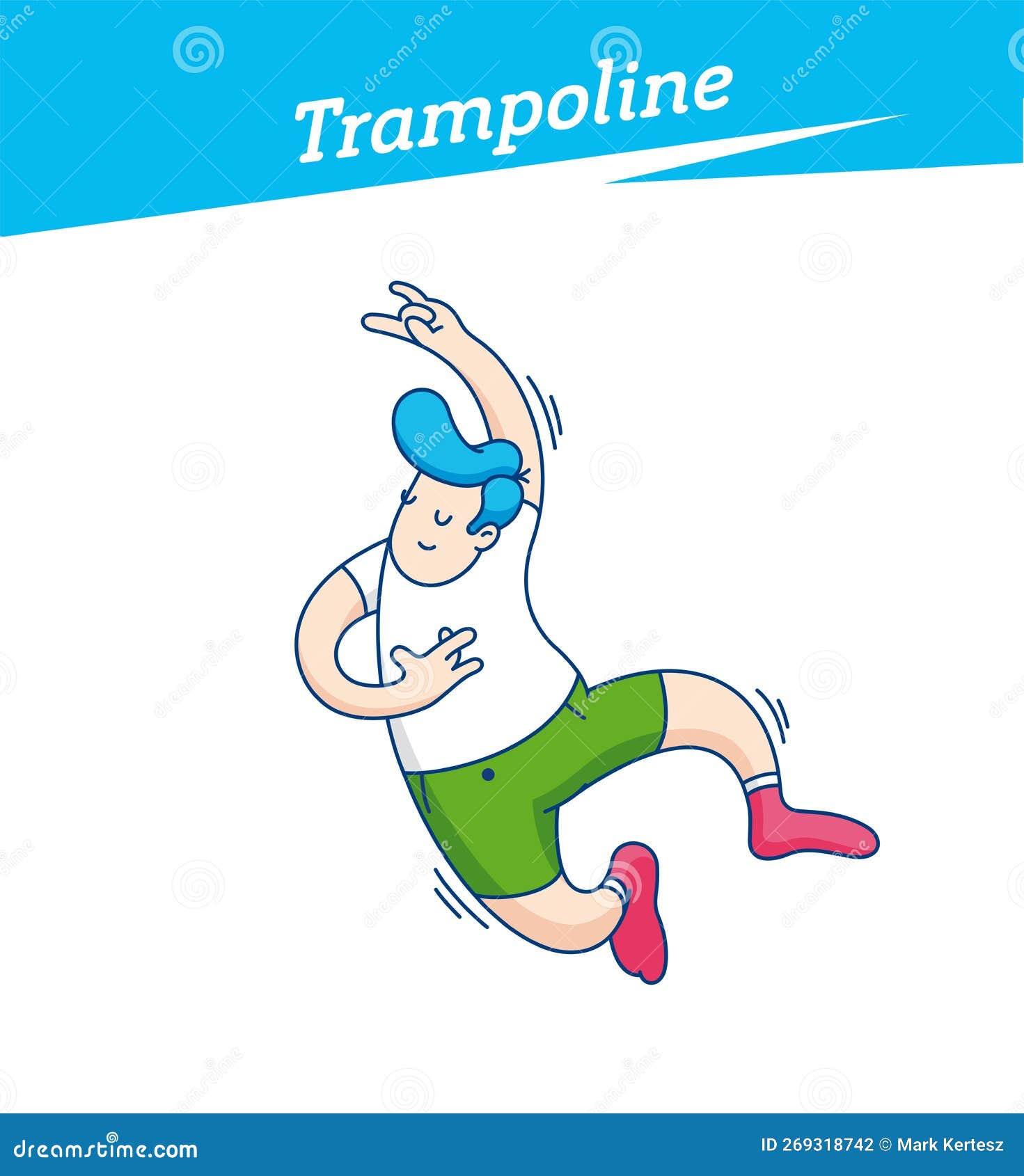 Kid Playing on Trampoline in a Fun Park. Happy Young Boy Jumping ...