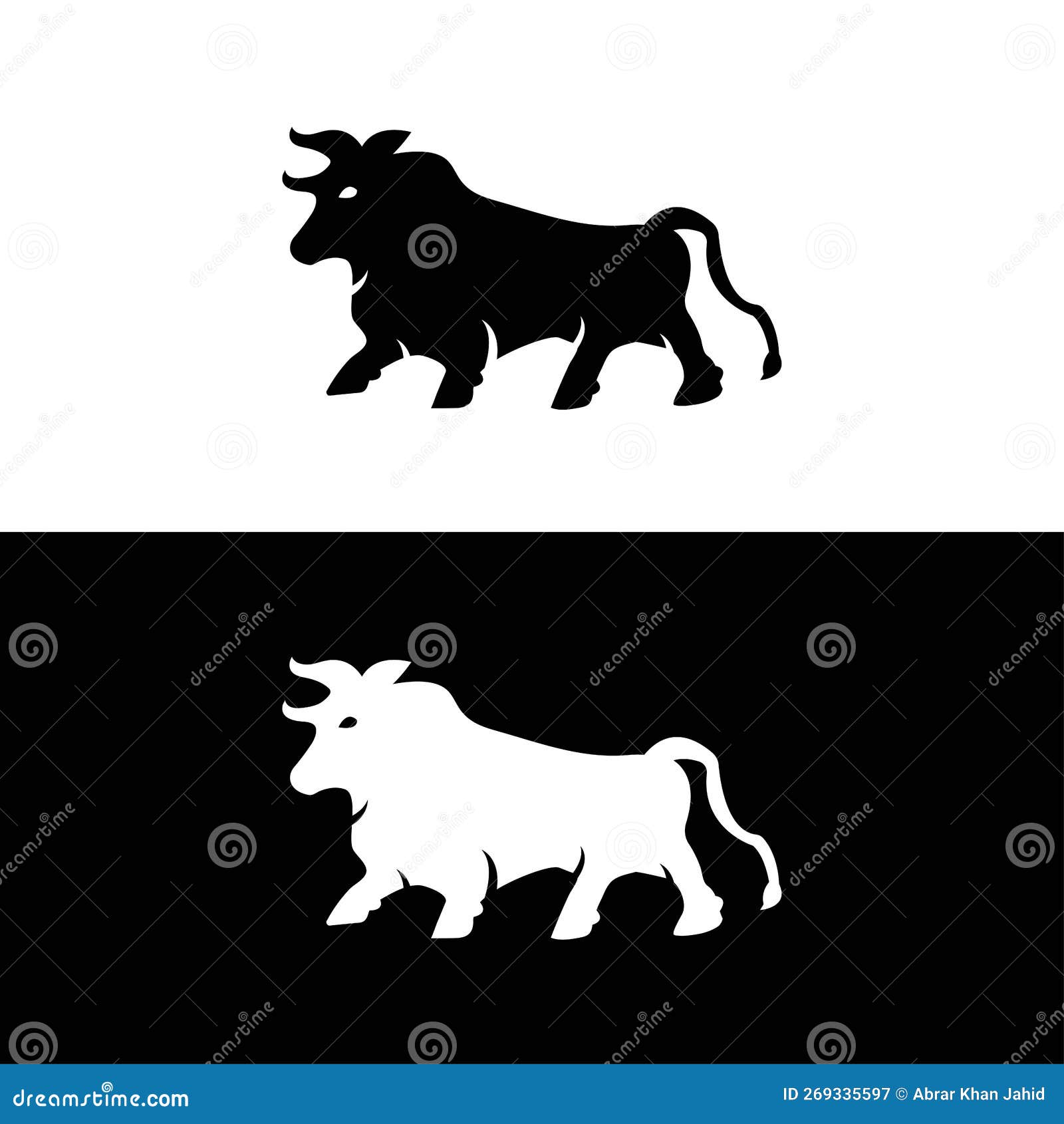 Bull animal logo design stock illustration. Illustration of logotype ...