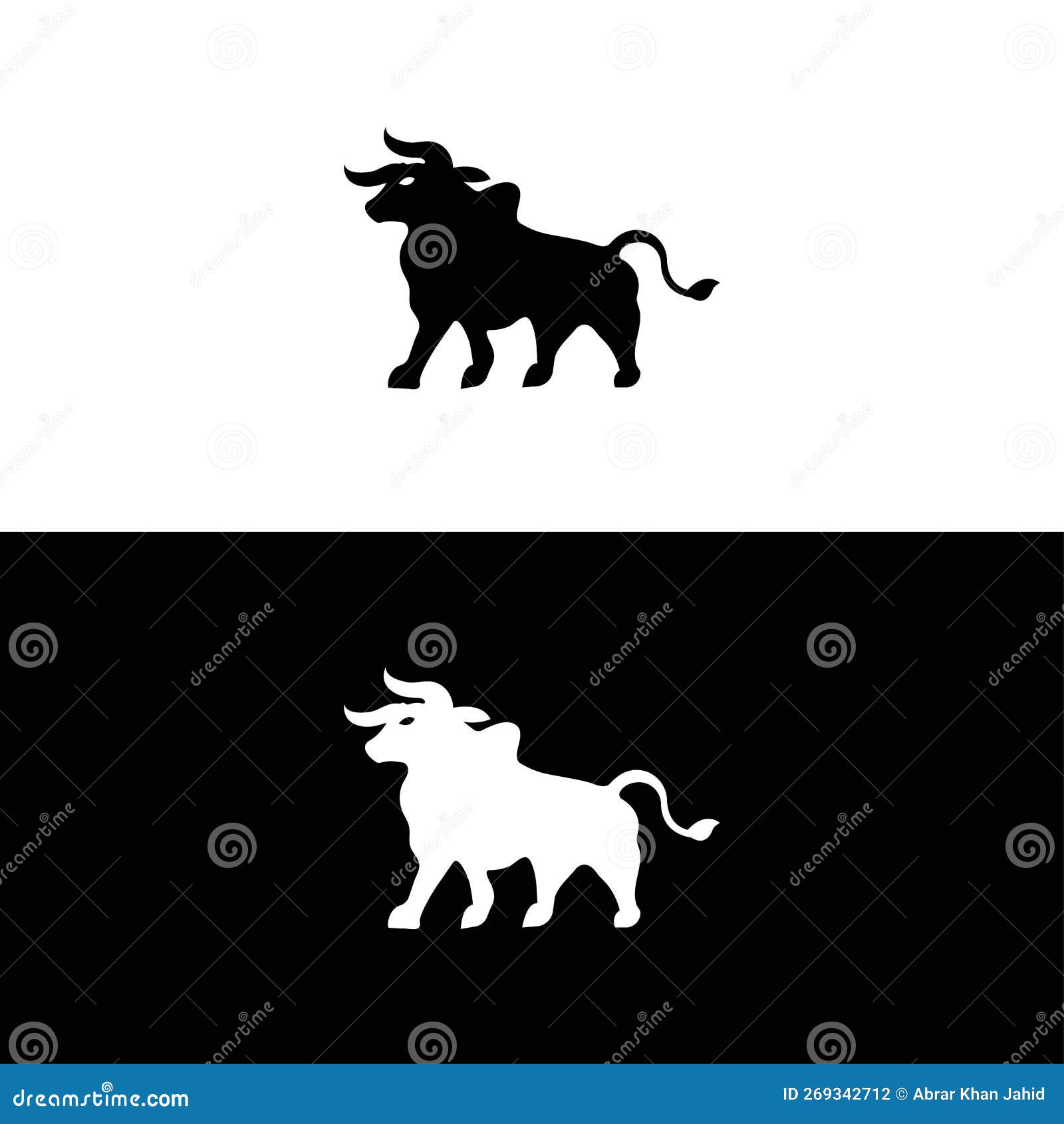 Bull Animal Vector Logo Design Stock Vector - Illustration of cattle ...