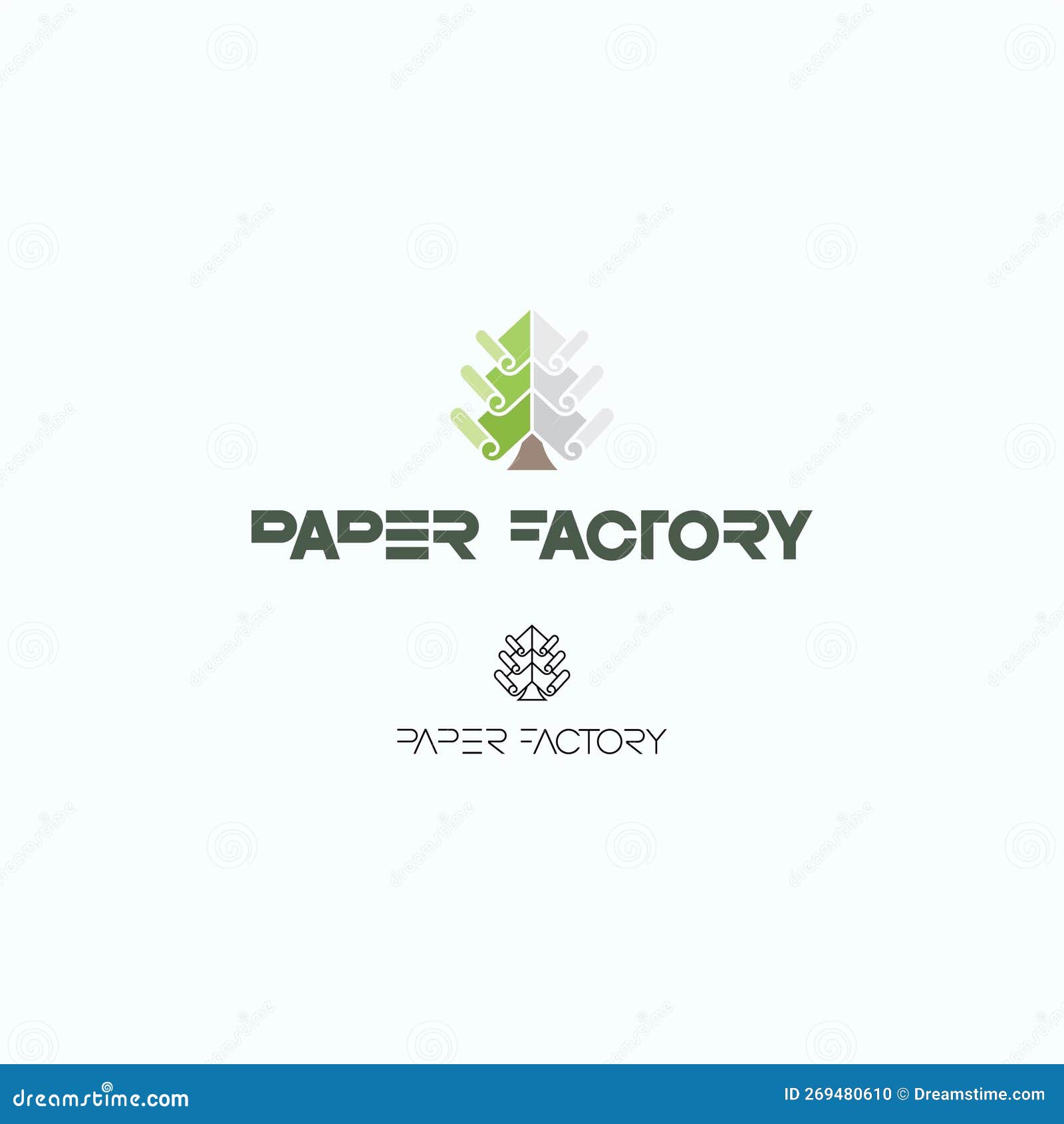 Paper factory stock vector. Illustration of bundle, roll - 269480610