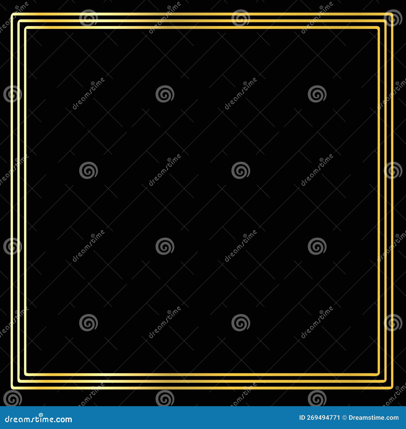 Golden Frame Border Eps Vector Print Stock Vector - Illustration of ...