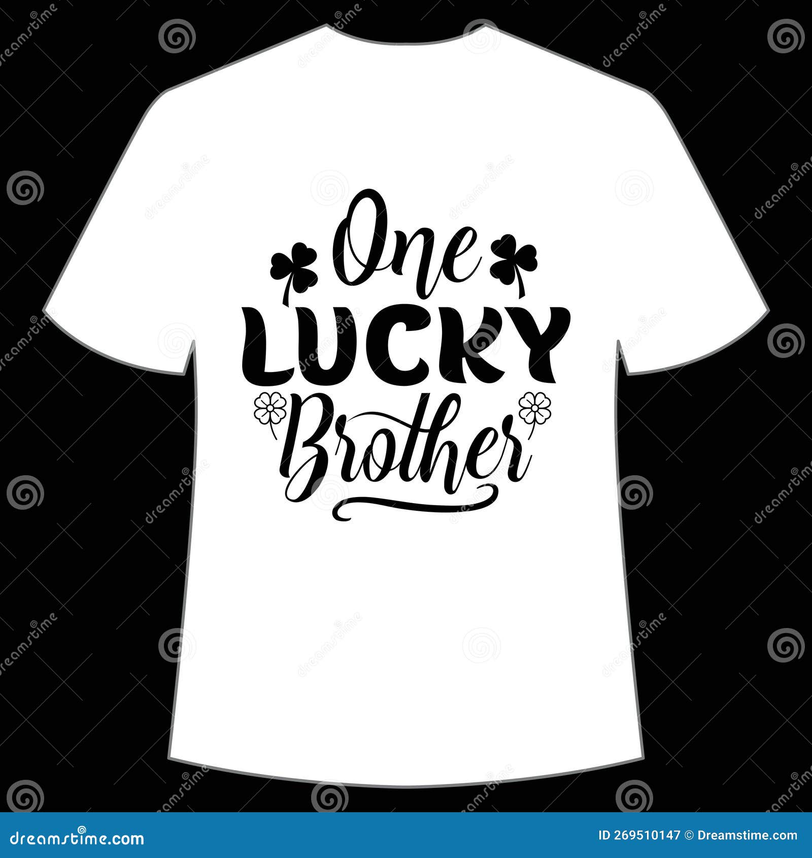 One Lucky Brother Shirt Print Template, Typography Design Stock Vector ...