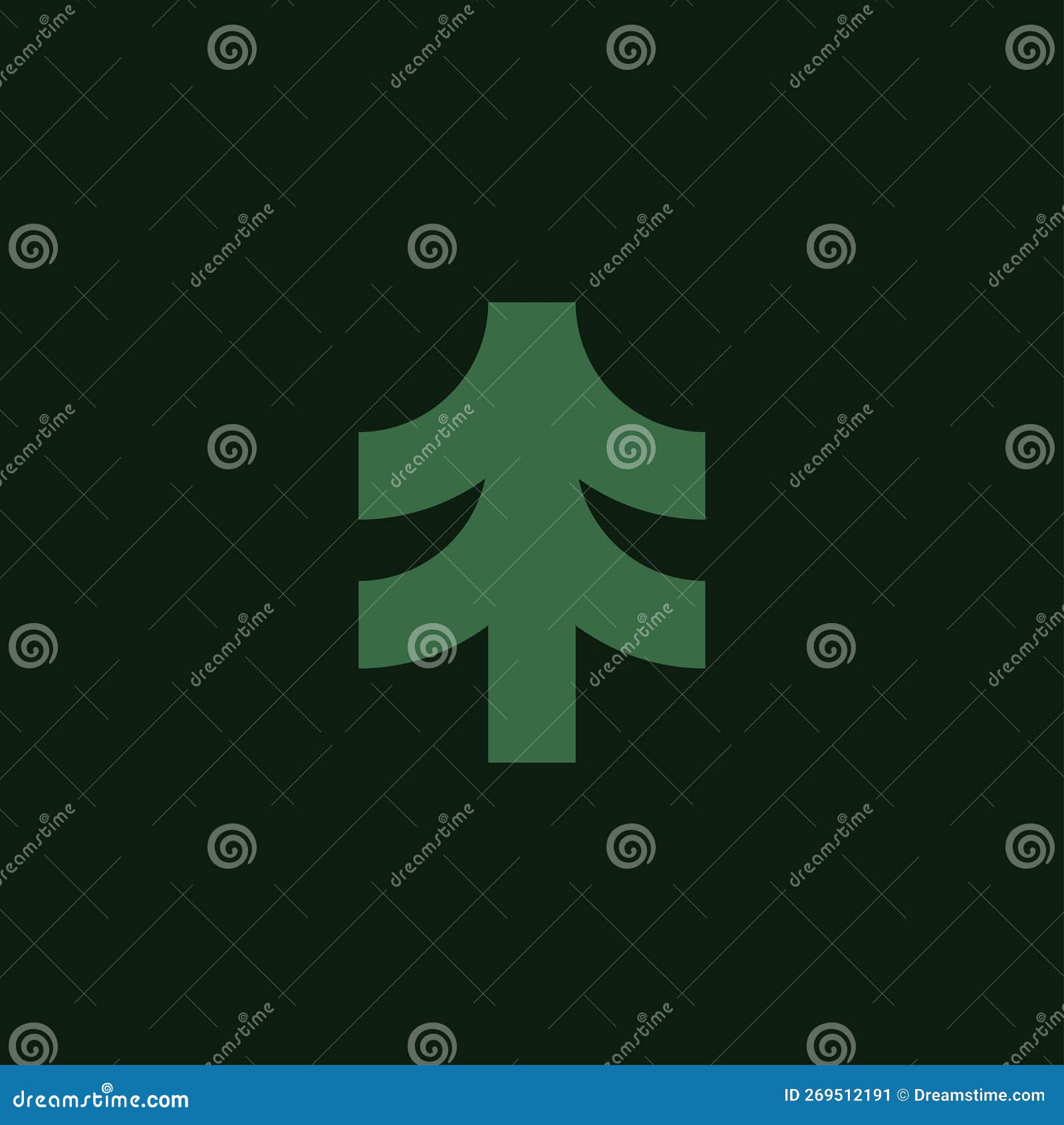 Simple tree logo design stock vector. Illustration of minimal - 269512191