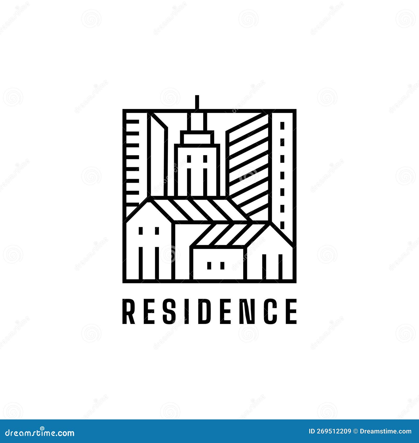 Residence logo design stock vector. Illustration of company - 269512209