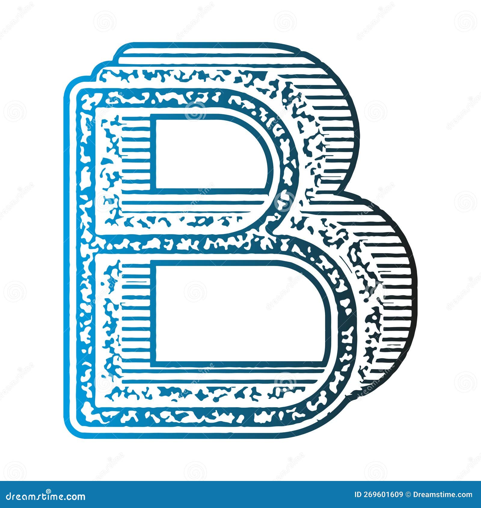 Decorative Letter with Gradient Fill.Art Font. Stock Illustration ...