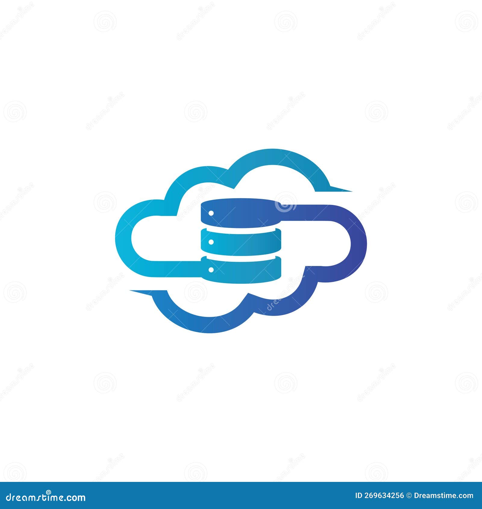 Cloud Data Logo, Cloud Data Vector Icon, Cloud Data Symbol Stock Vector ...