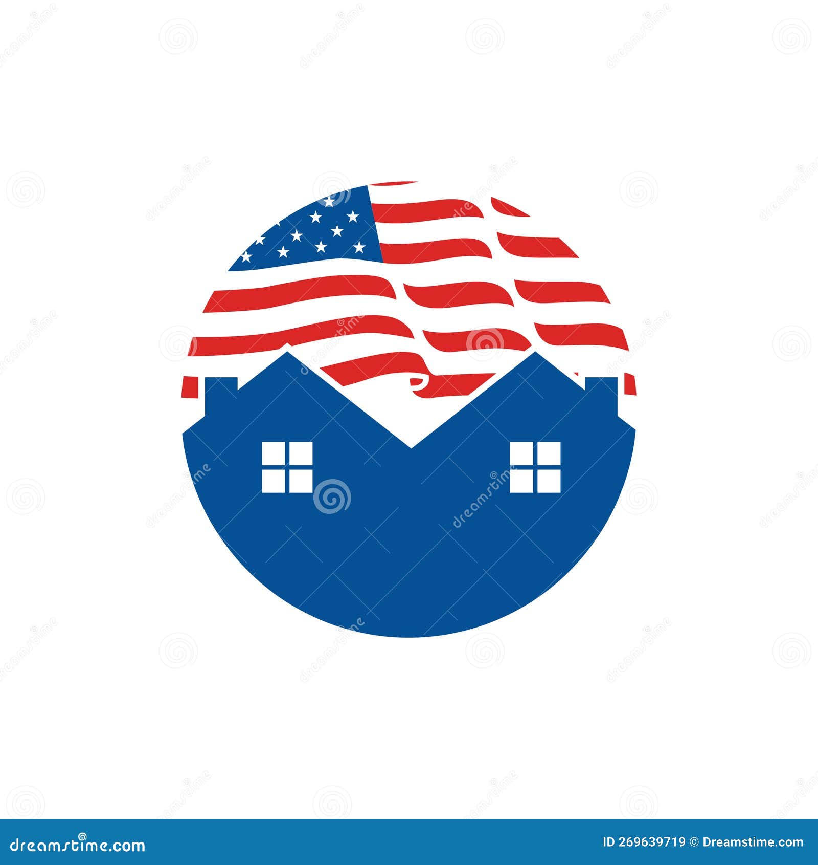American USA US home Logo stock vector. Illustration of element - 269639719