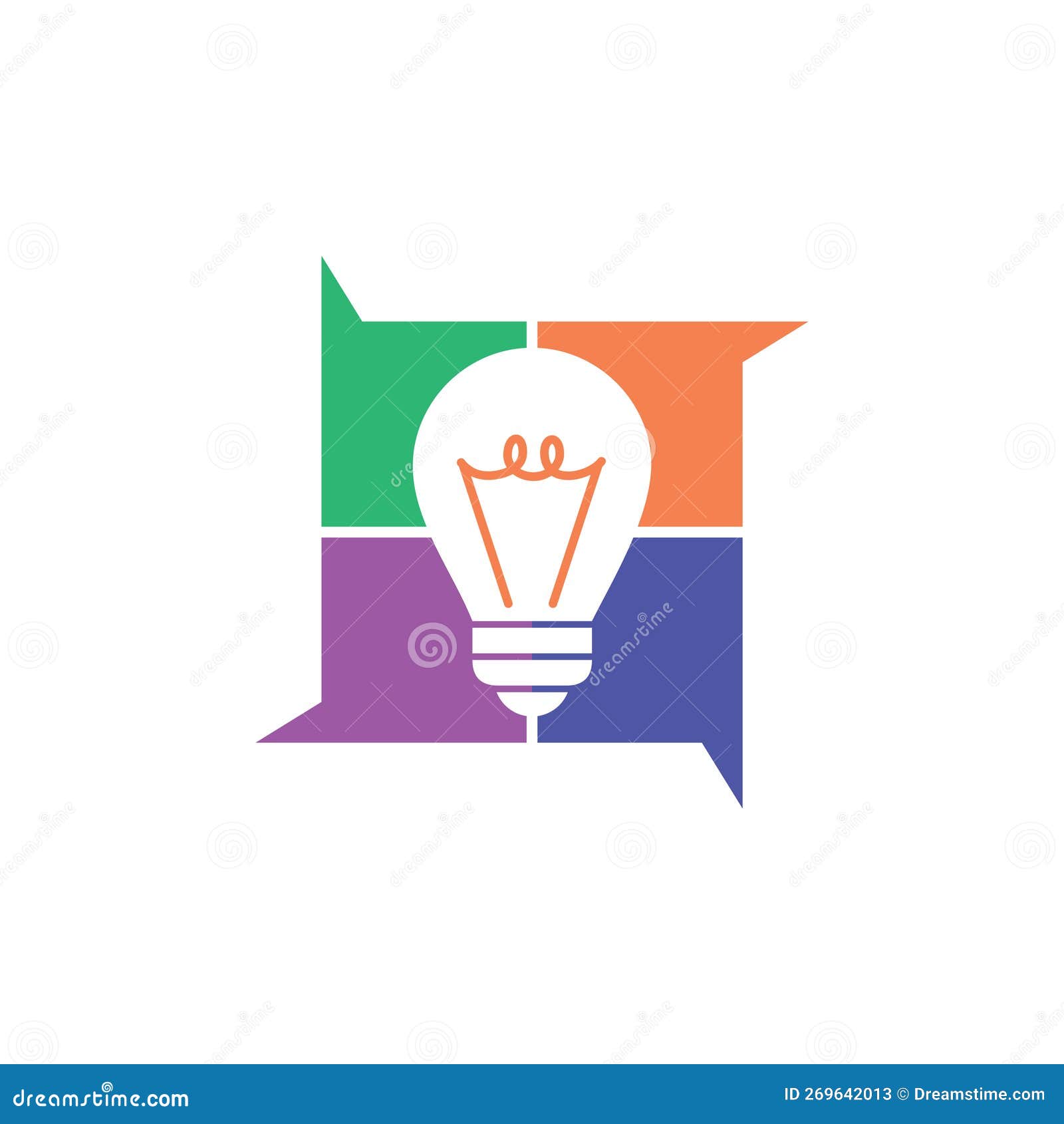 Chat Lamp Logo, Dialogue Logo, Idea Logo, Chat Lamp Icon, Chat Lamp ...