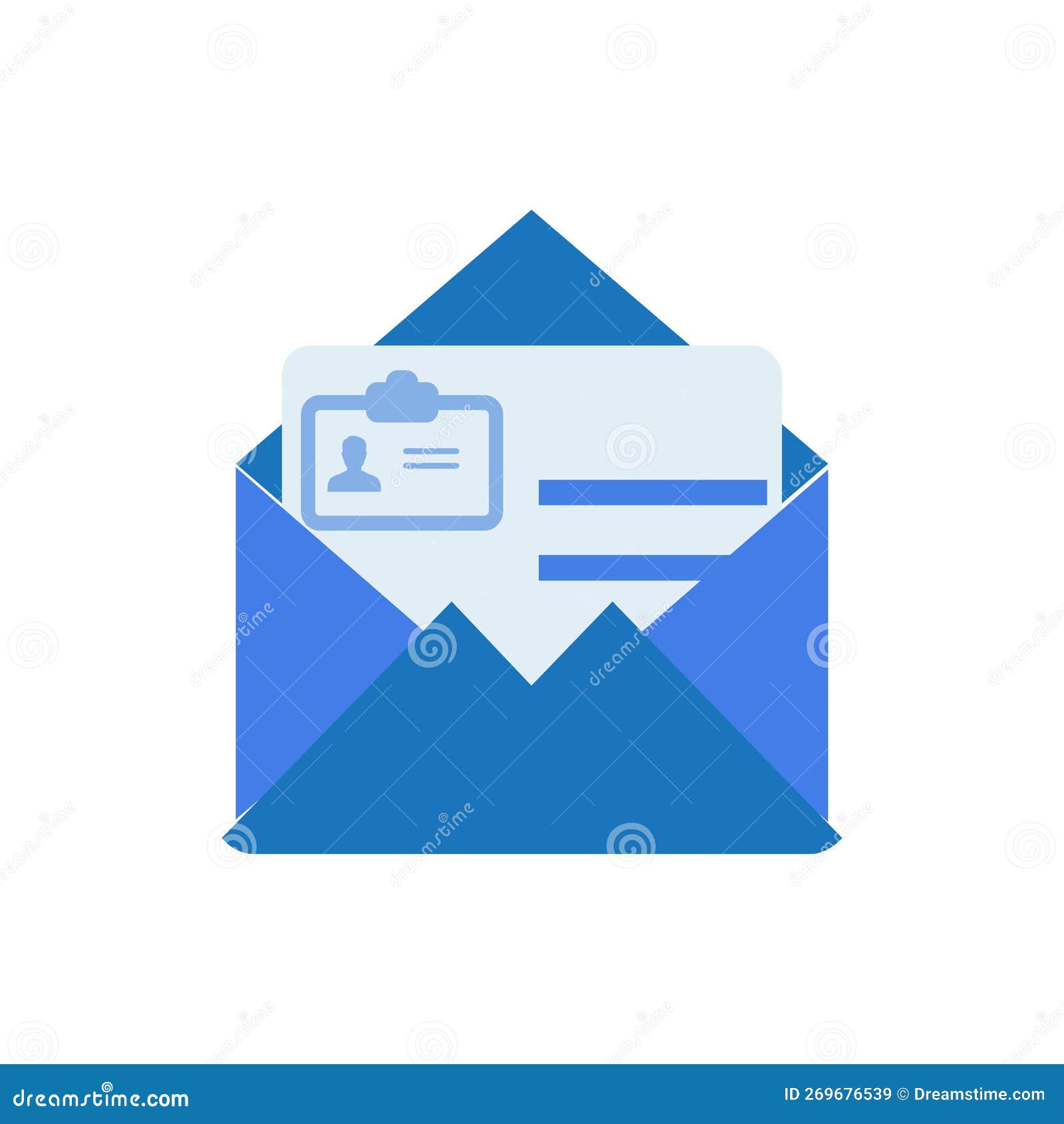 Letter Envelope with Paper Document Vector Illustration, Email Envelope ...