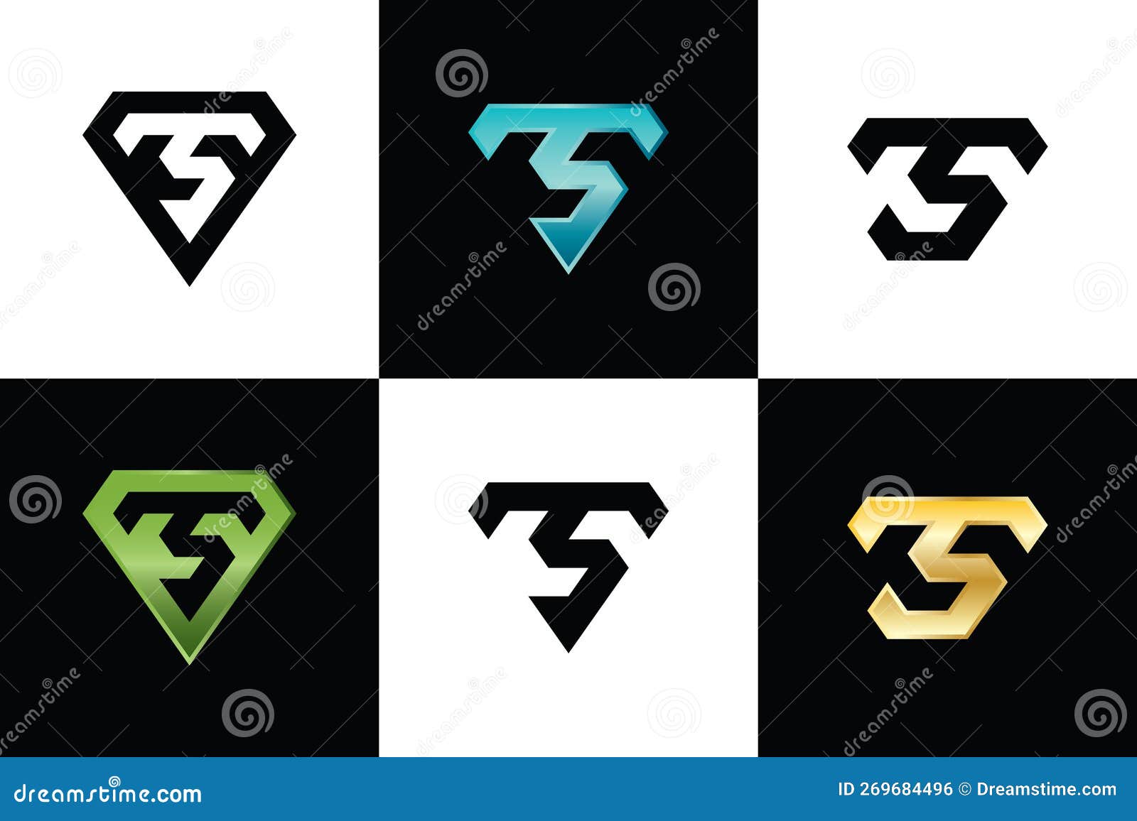 3S Logo Design, Combining Number 3 and Letter S , 3S Monogram Stock ...