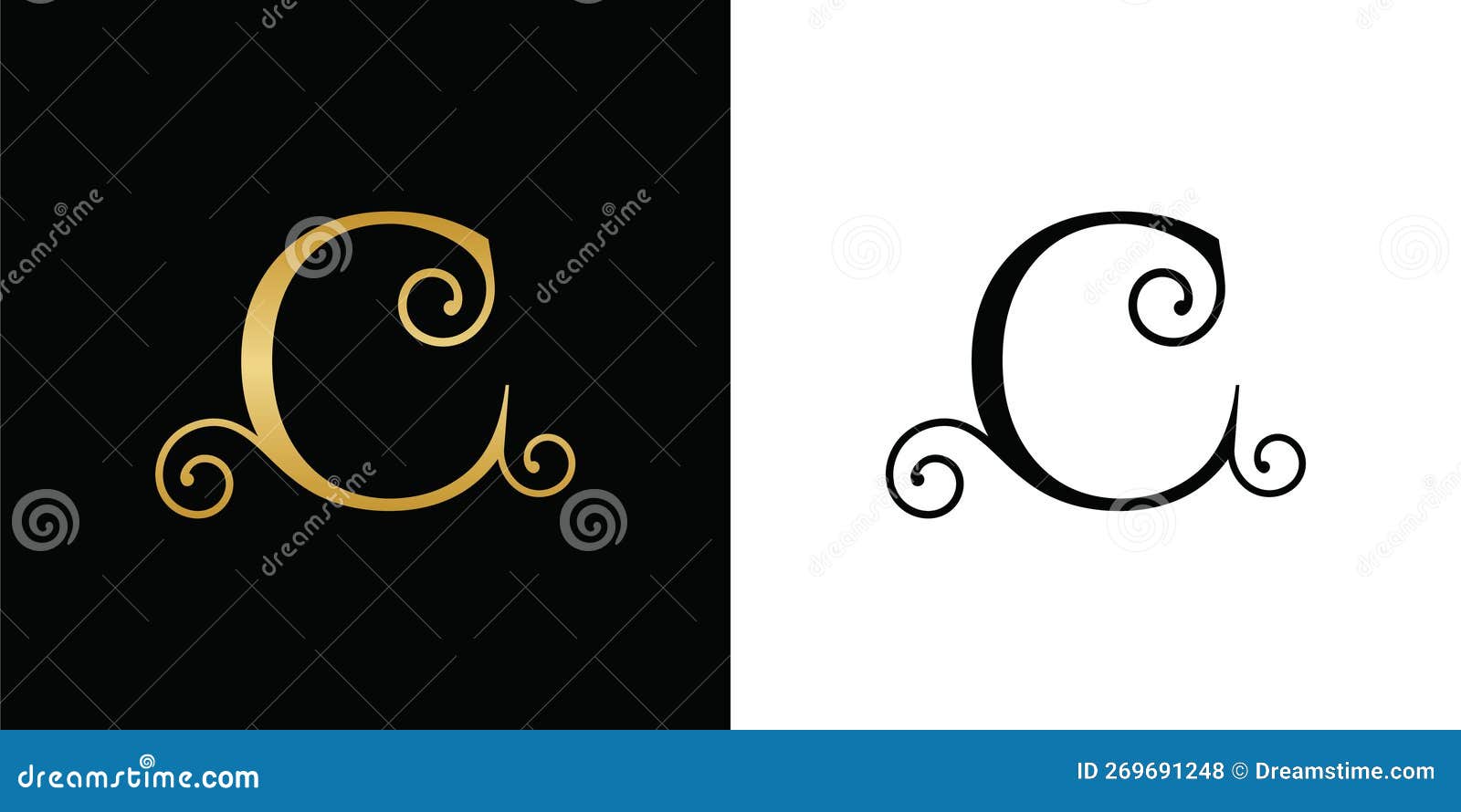 Luxury Letter C Logo, Initial C Logo, C Logo, Letter C Icon Stock ...