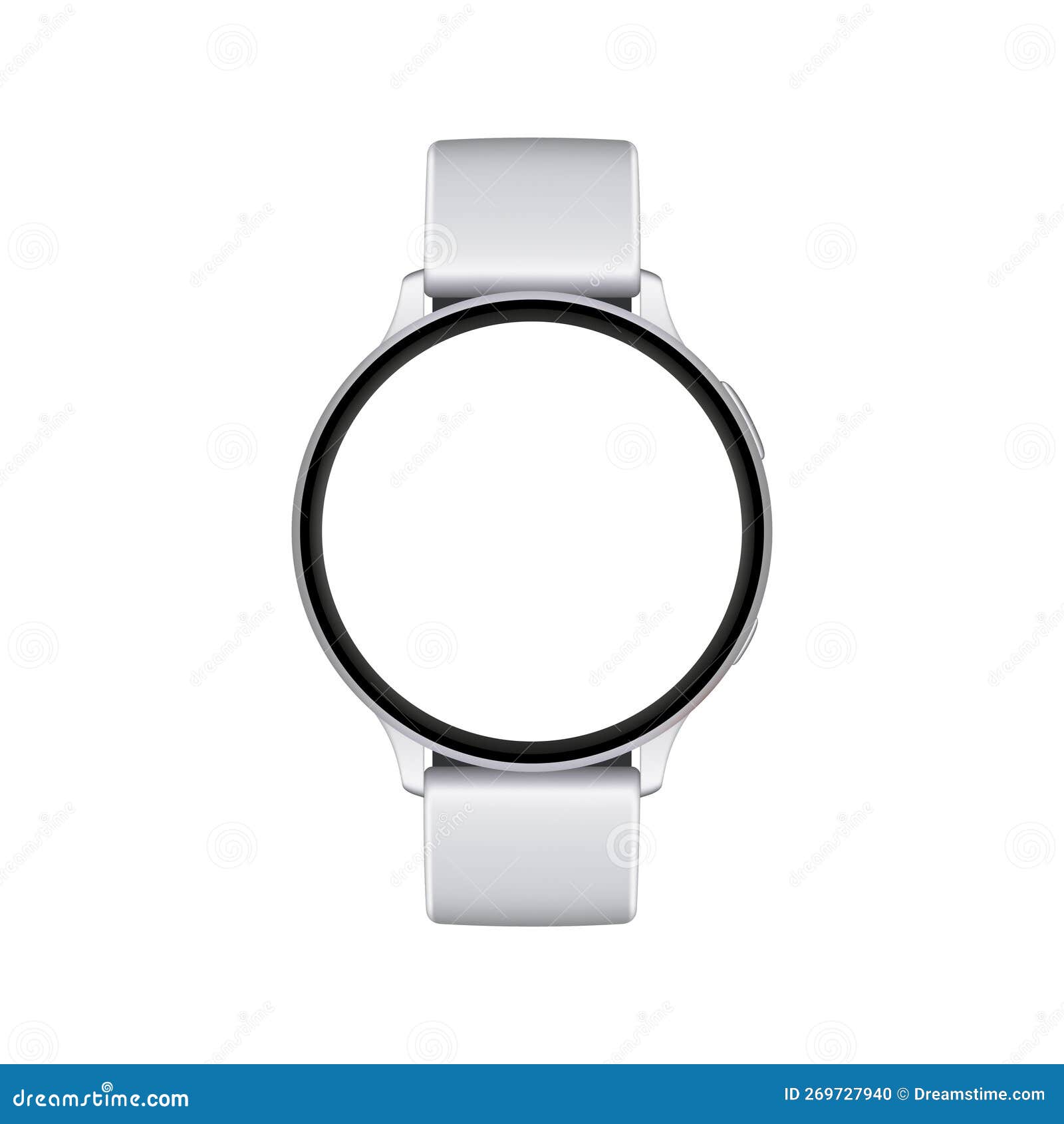Modern Round Wrist Watch with Silver Strap Stock Vector - Illustration ...