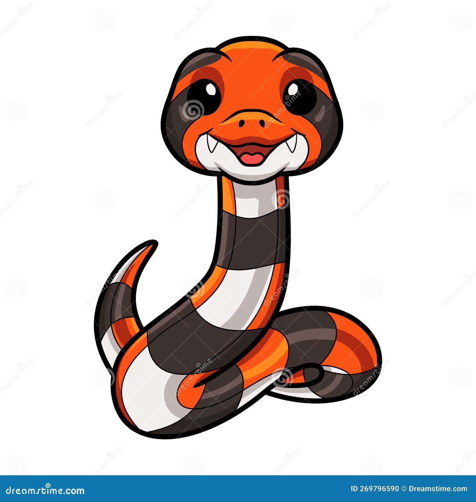 Cute Cape Coral Snake Cartoon Stock Vector - Illustration of design ...
