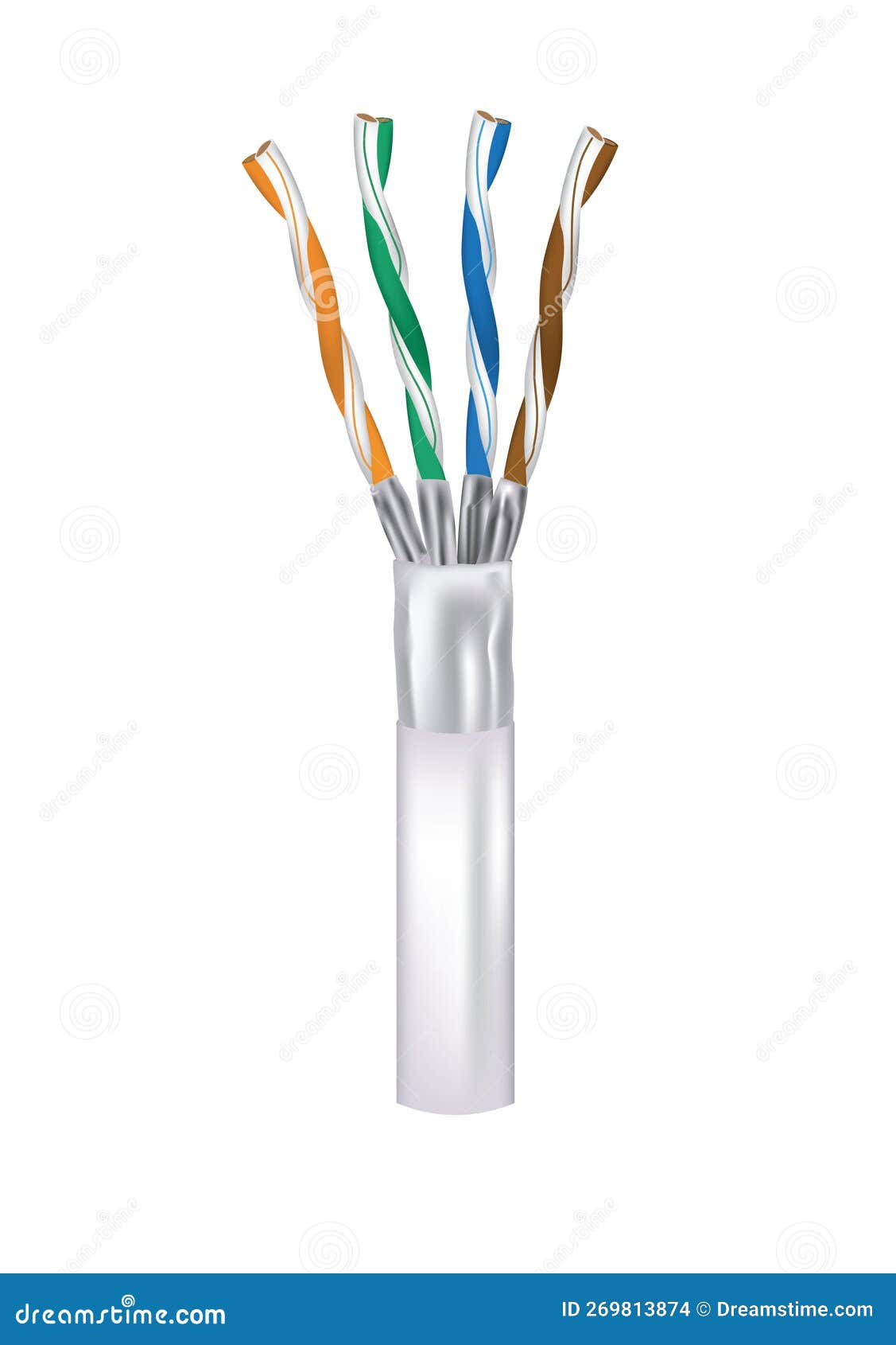 Shielded Utp Cable STP Vector Illustration | CartoonDealer.com #269813874