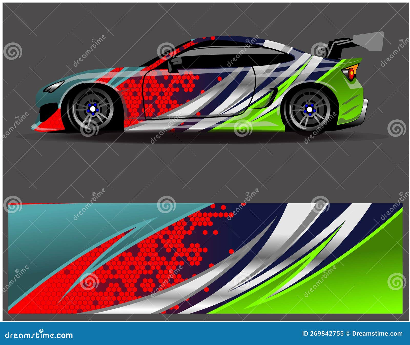Car Wrap Design Vector.Graphic Abstract Stripe Racing Background ...