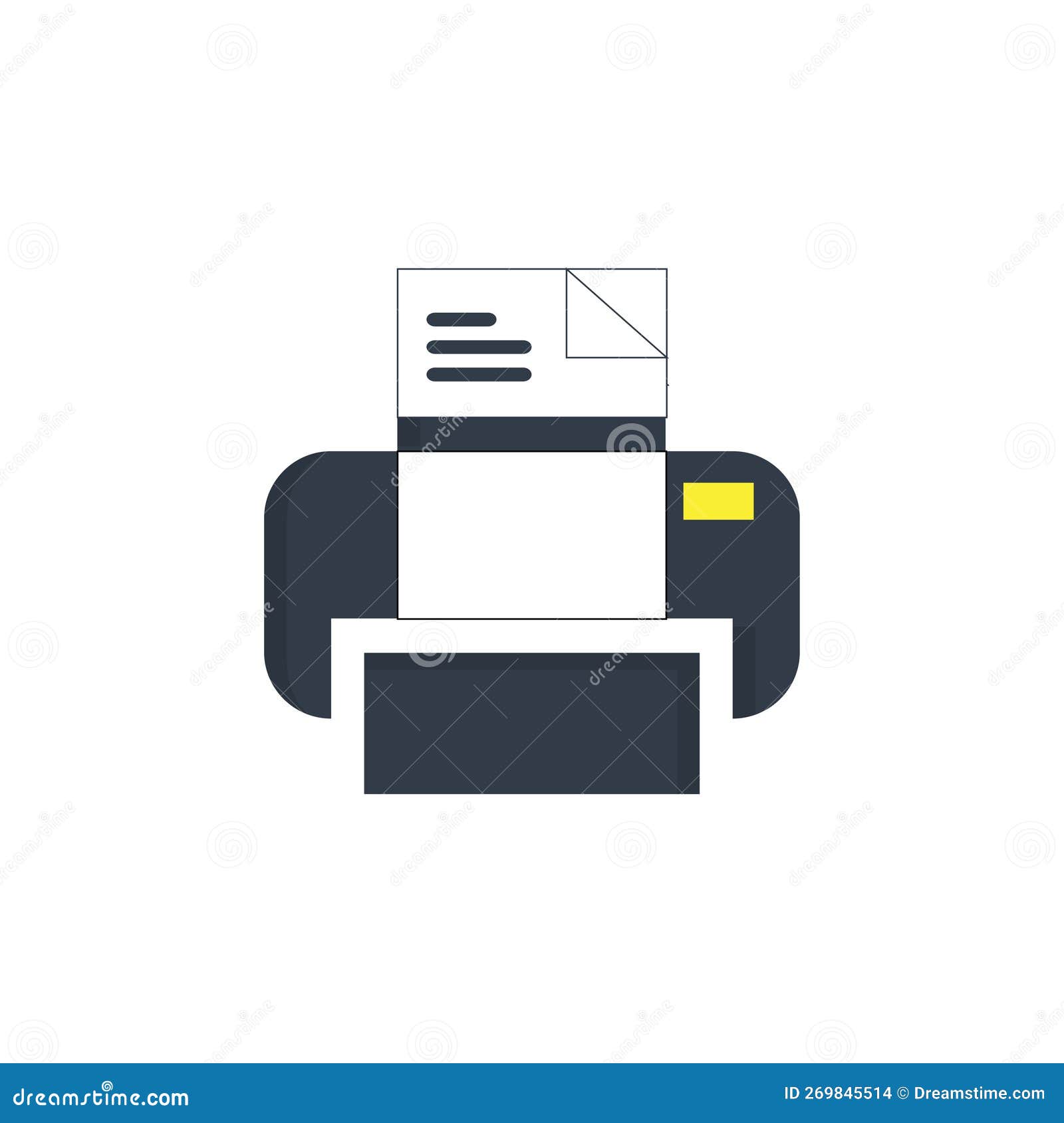 Printer Icon Vector, Flat Illustration of Home Printer Vector Icon for ...