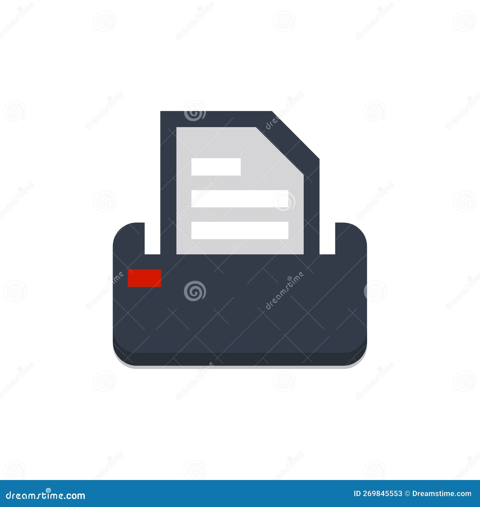Printer Icon Vector, Flat Illustration of Home Printer Vector Icon for ...
