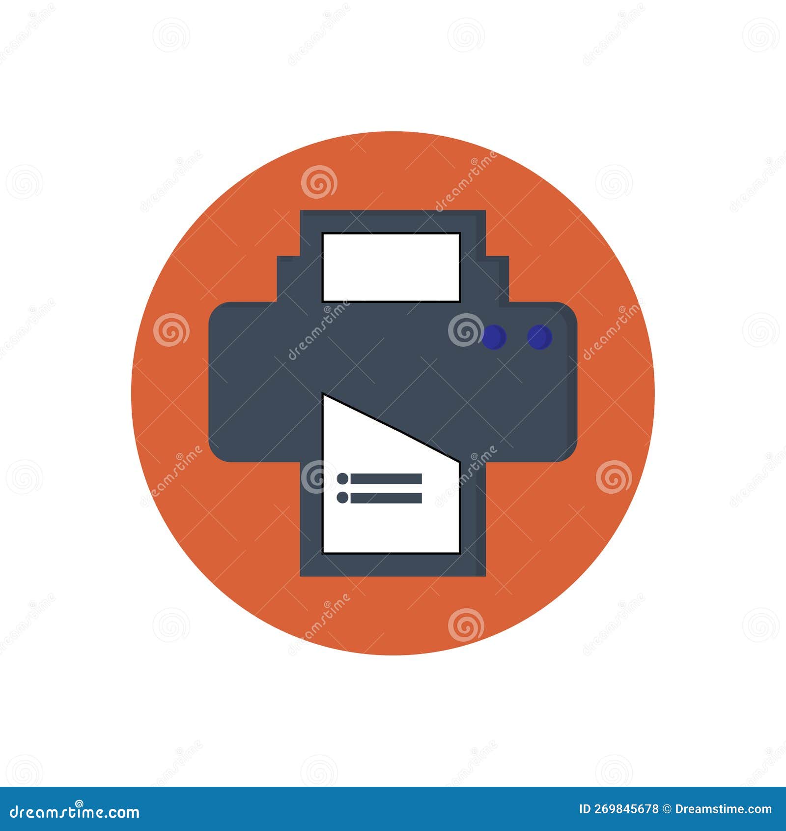 Printer Icon Vector, Flat Illustration of Home Printer Vector Icon for ...