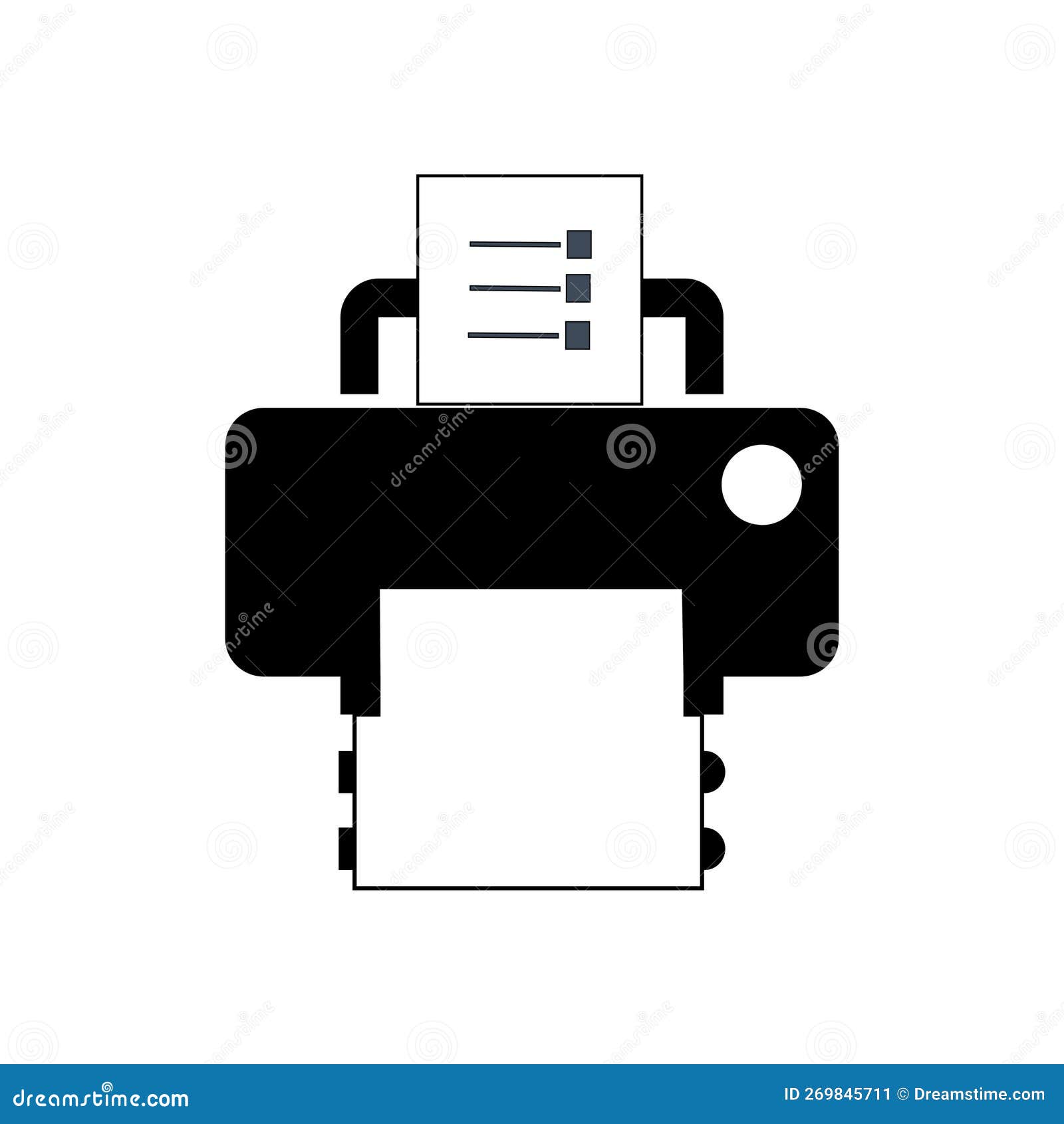 Printer Icon Vector, Flat Illustration of Home Printer Vector Icon for ...