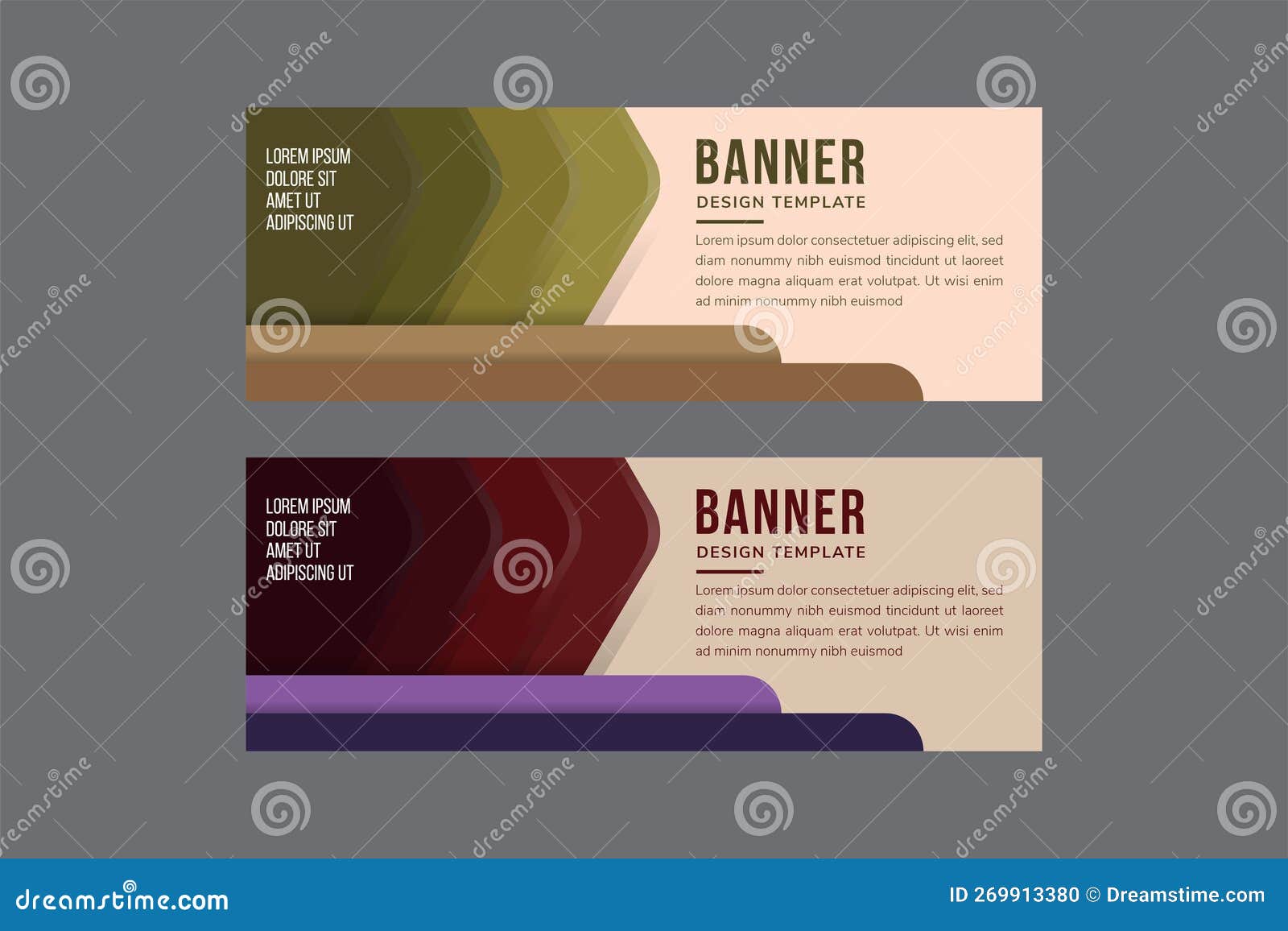 Abstract Designs Corporate Business Banner Template with Horizontal ...