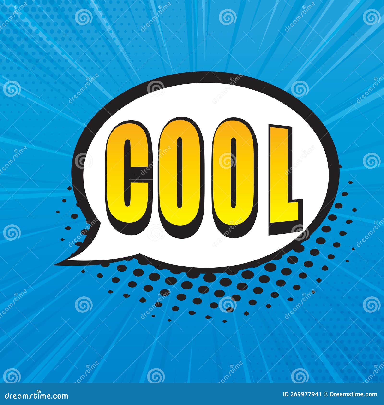 Cool comic text stock illustration. Illustration of clip - 269977941