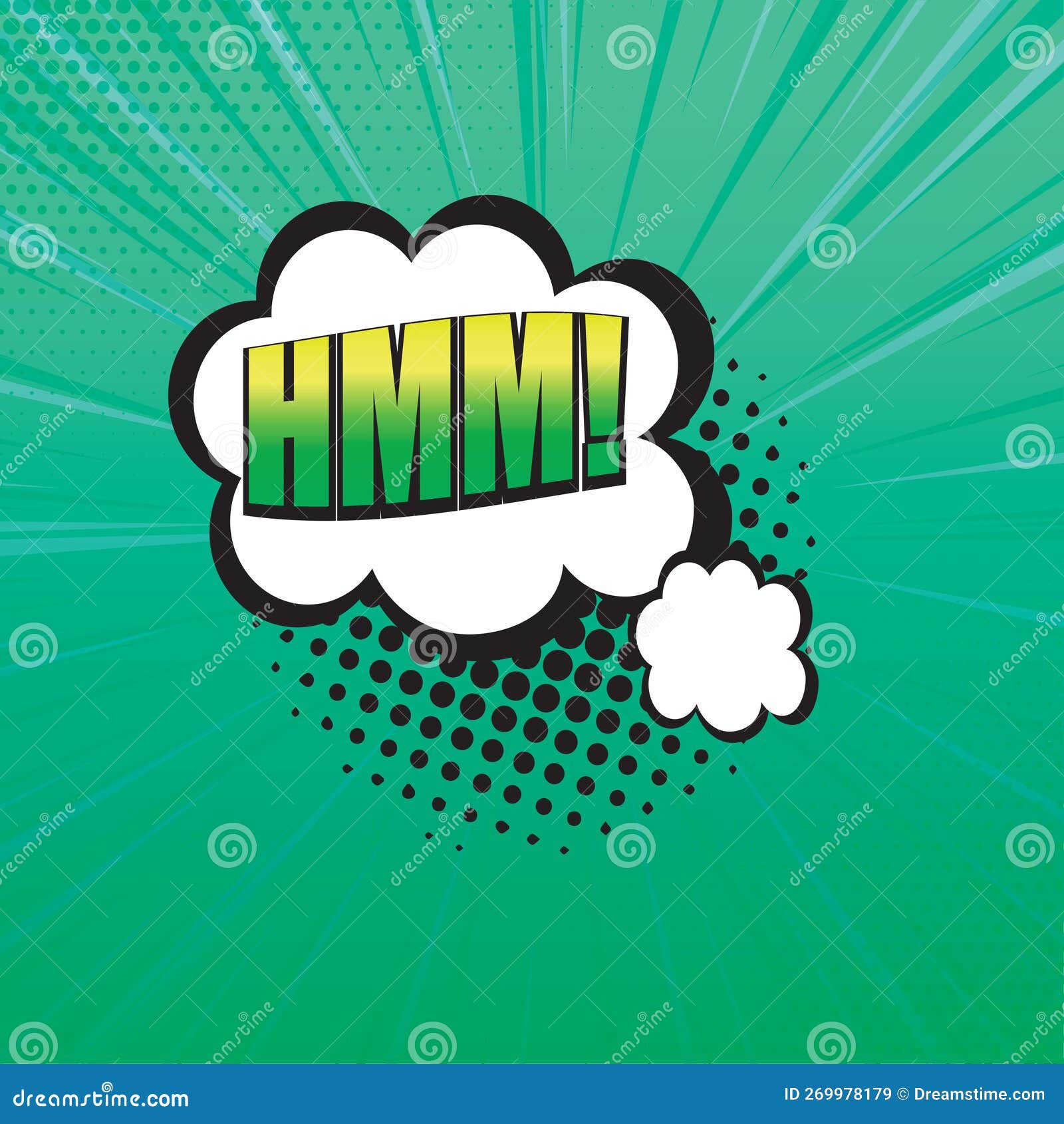 Hmm comic text stock vector. Illustration of funny, speech - 269978179