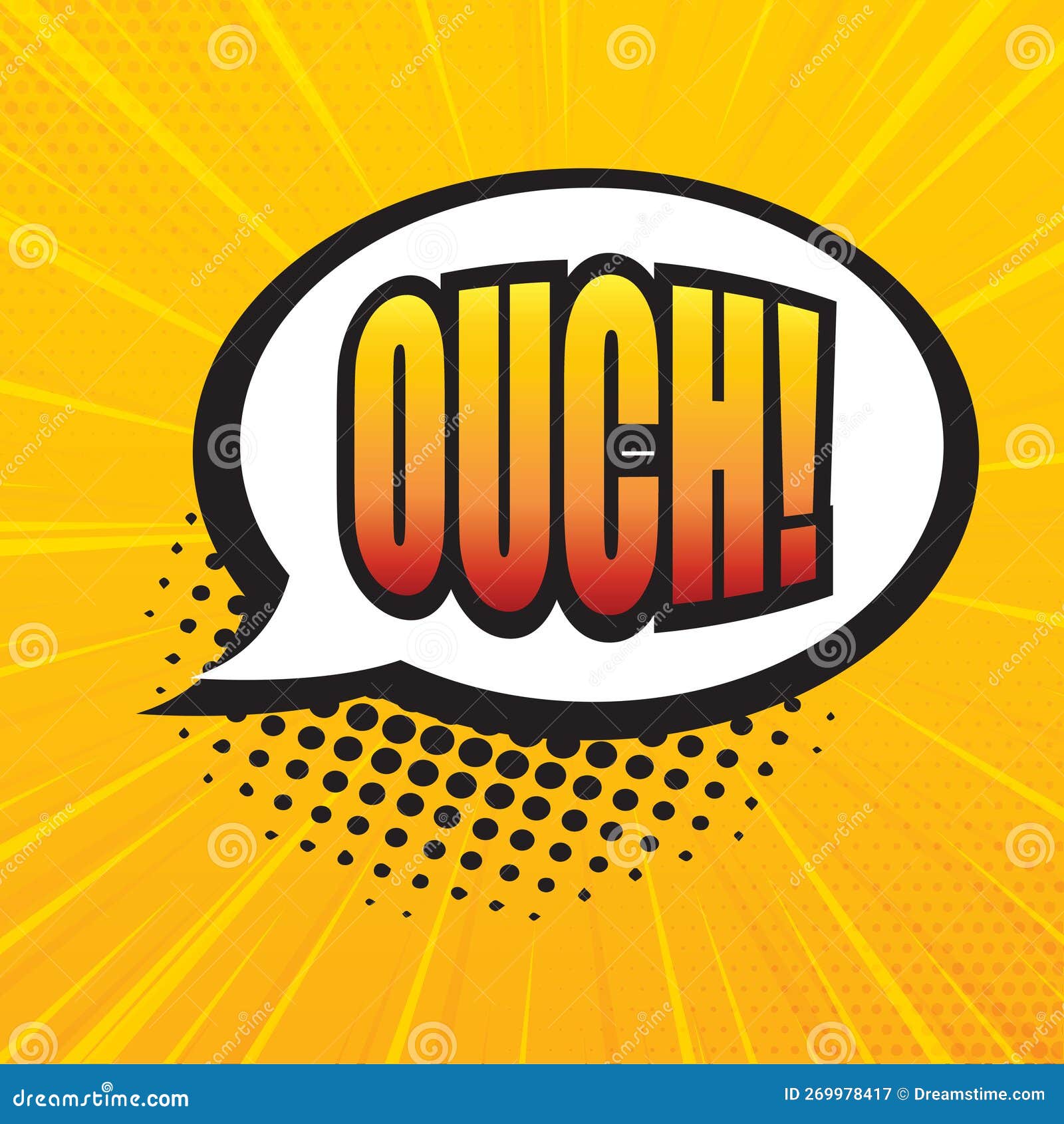 Ouch comic text stock vector. Illustration of pattern - 269978417