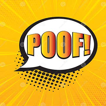 Poof comic text stock vector. Illustration of scene - 269978497