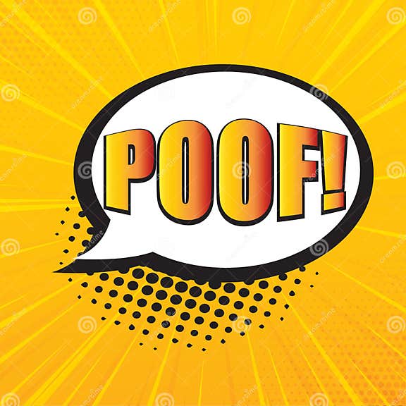 Poof comic text stock vector. Illustration of scene - 269978497