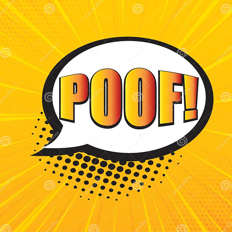 Poof comic text stock vector. Illustration of scene - 269978497