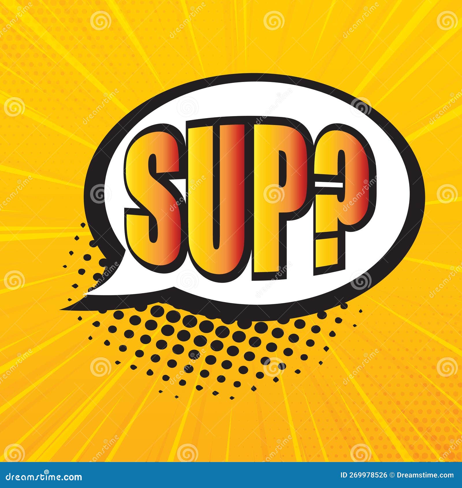 Sup comic text stock illustration. Illustration of copy - 269978526
