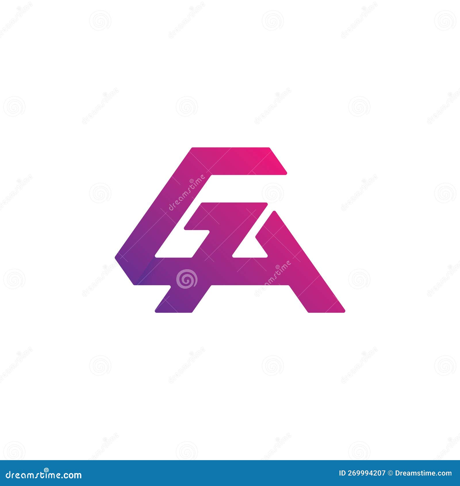 GA Logo, GA Monogram, Initial GA Logo, Letter GA Logo Cartoon Vector ...