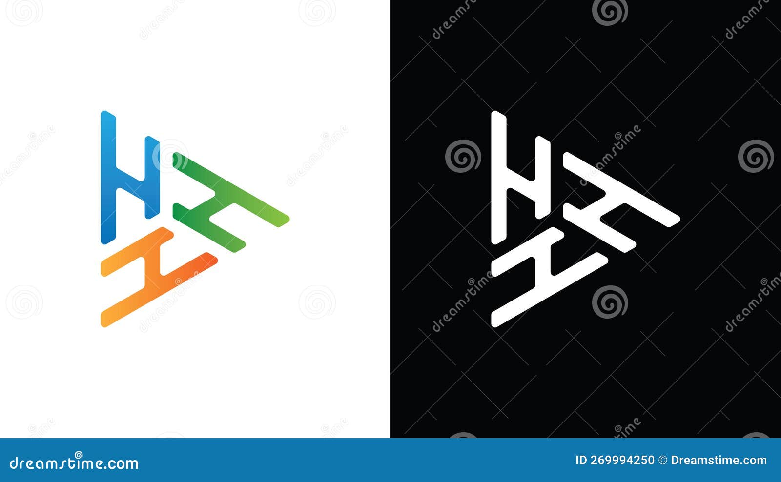 Three H Logo, Three H Triangle Logo, Three Letter H Triangle Logo Stock ...