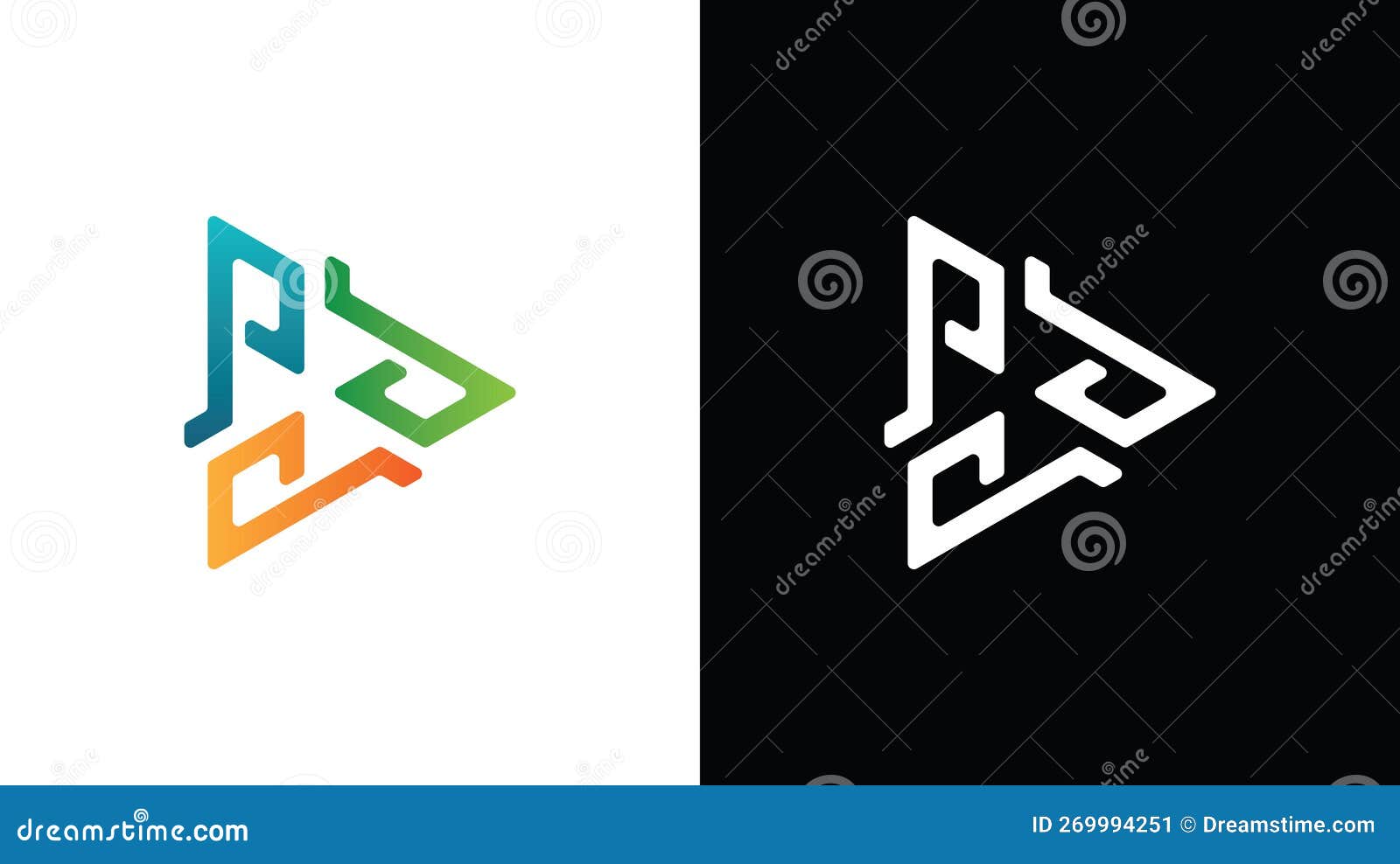 Three P Logo, Three P Triangle Logo, Three Letter P Triangle Logo Stock ...