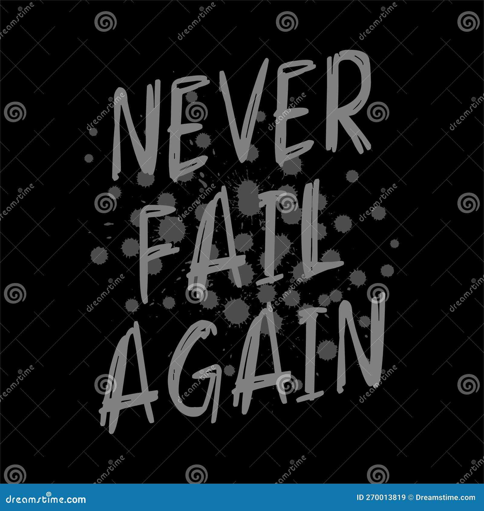 Never fail again splash stock vector. Illustration of graphic - 270013819