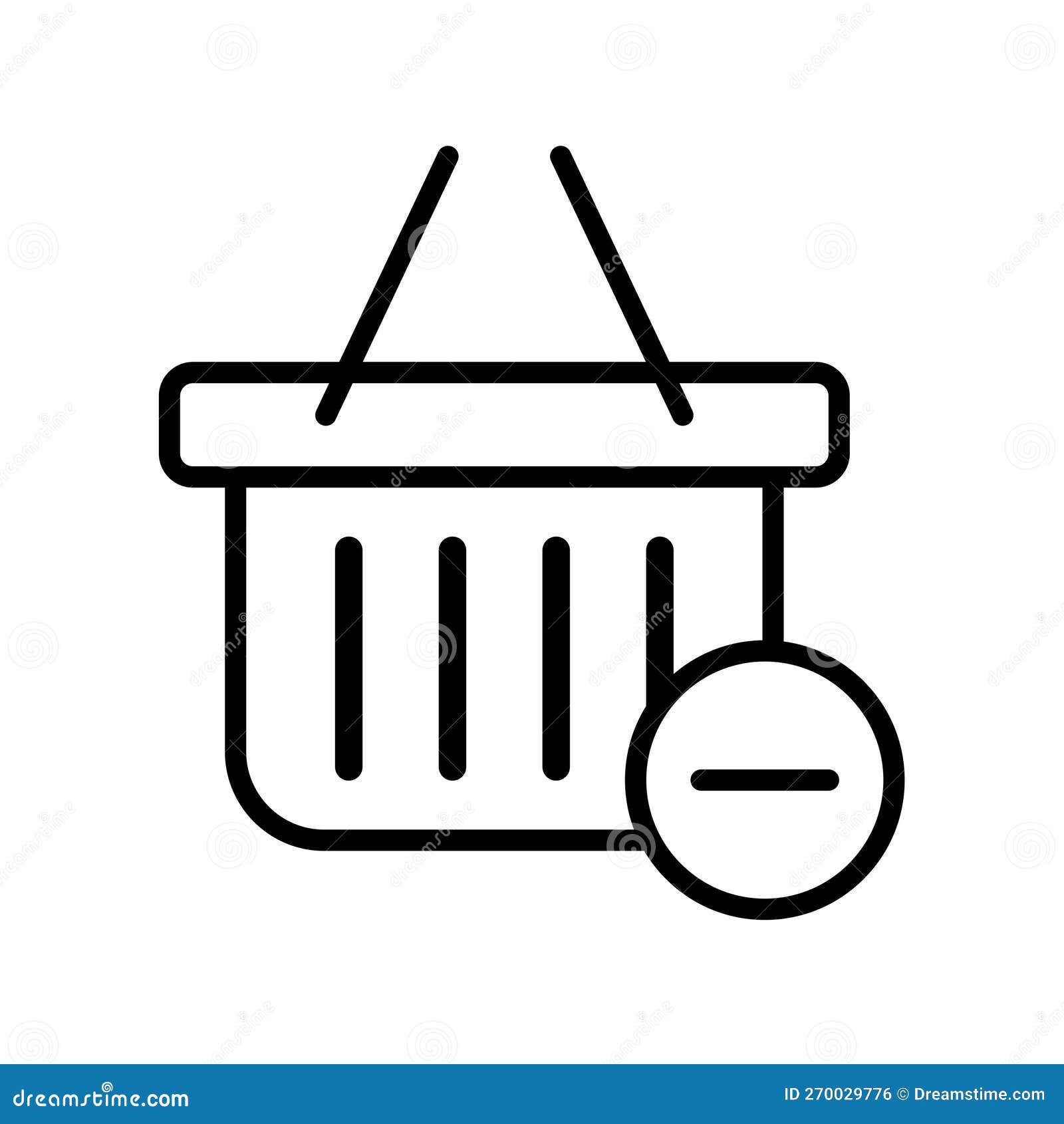 Remove Item from Shopping Basket Button Icon Vector Stock Vector ...