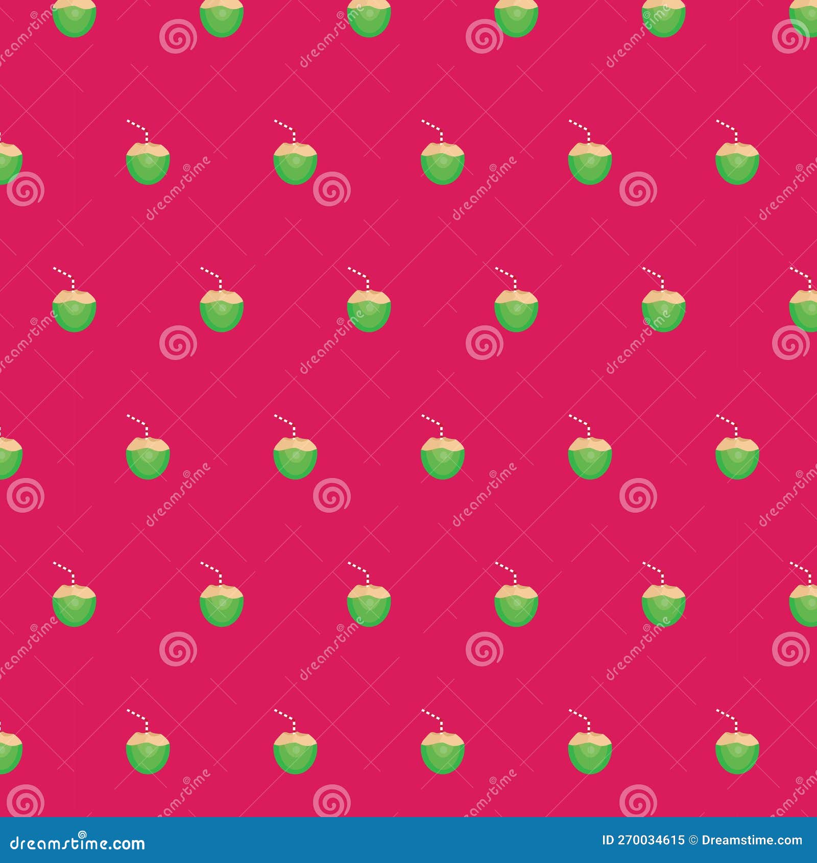 Coconut pattern vector stock vector. Illustration of pattern - 270034615