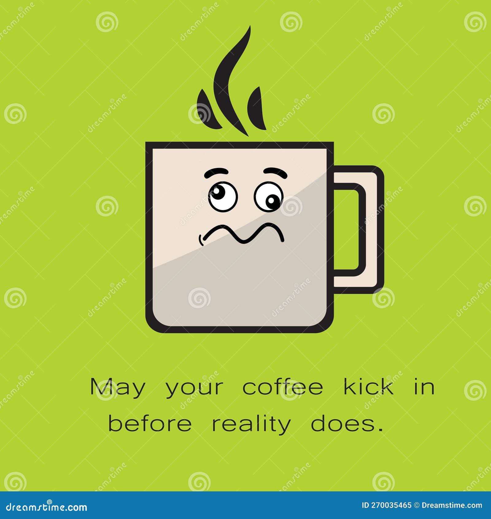 Coffee Quote Vector Illustration Stock Vector - Illustration of poster ...