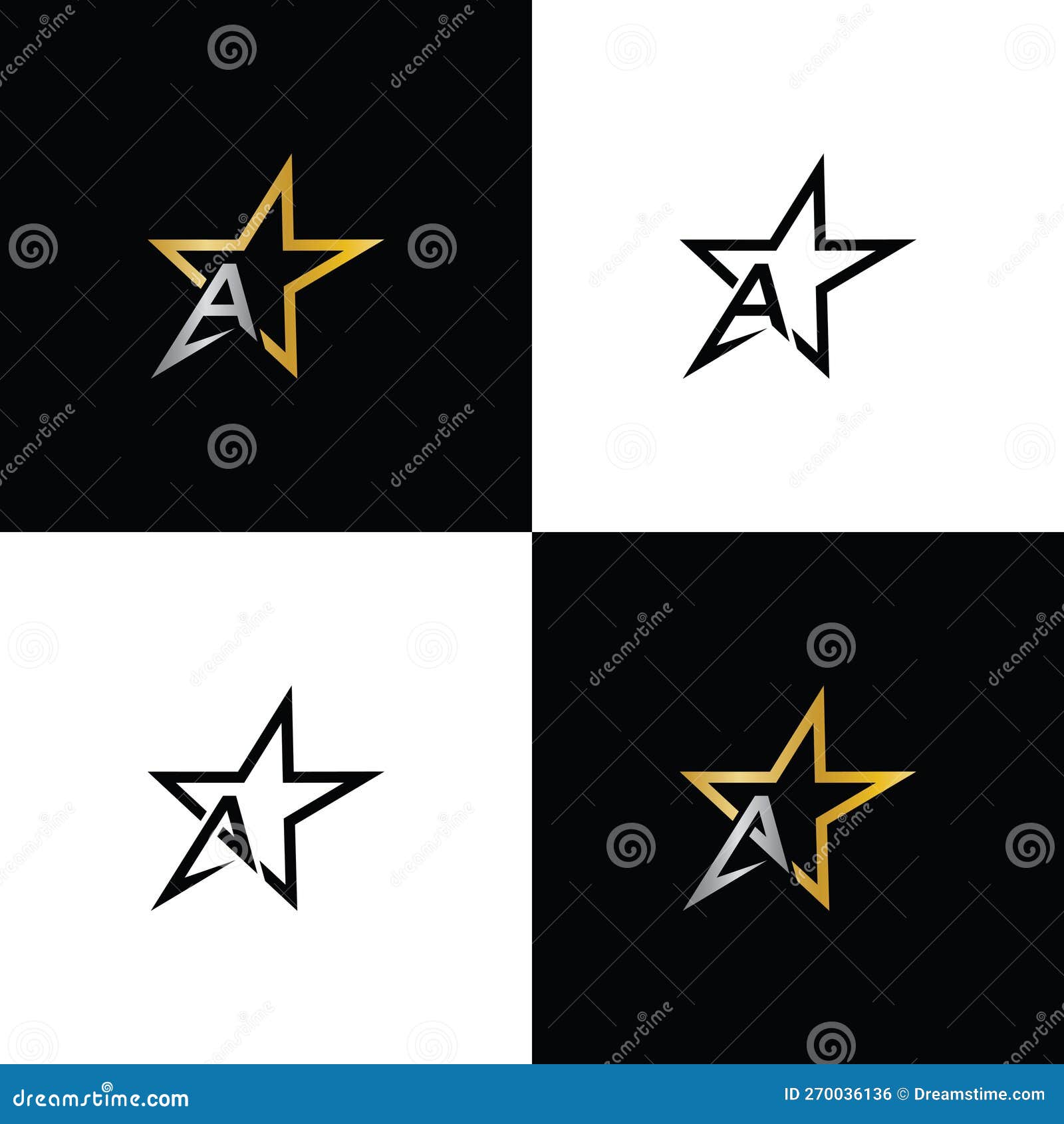 Letter a Star Logo, Initial a Logo, a Logo, Letter a with Star Icon ...