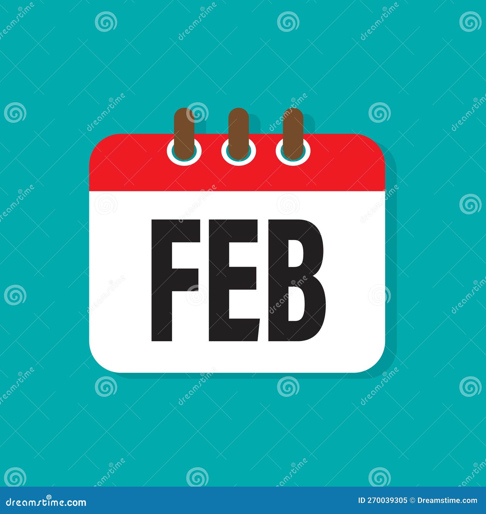February month sign vector stock vector. Illustration of vector - 270039305