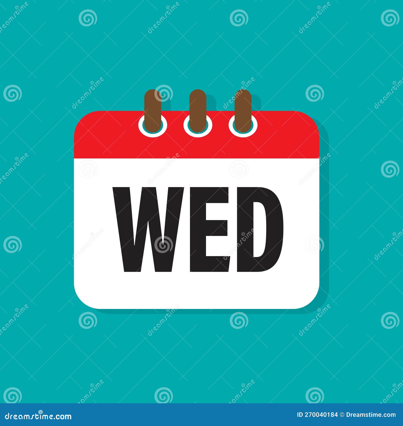 Wednesday Sign Calender Sign Stock Illustration - Illustration of ...