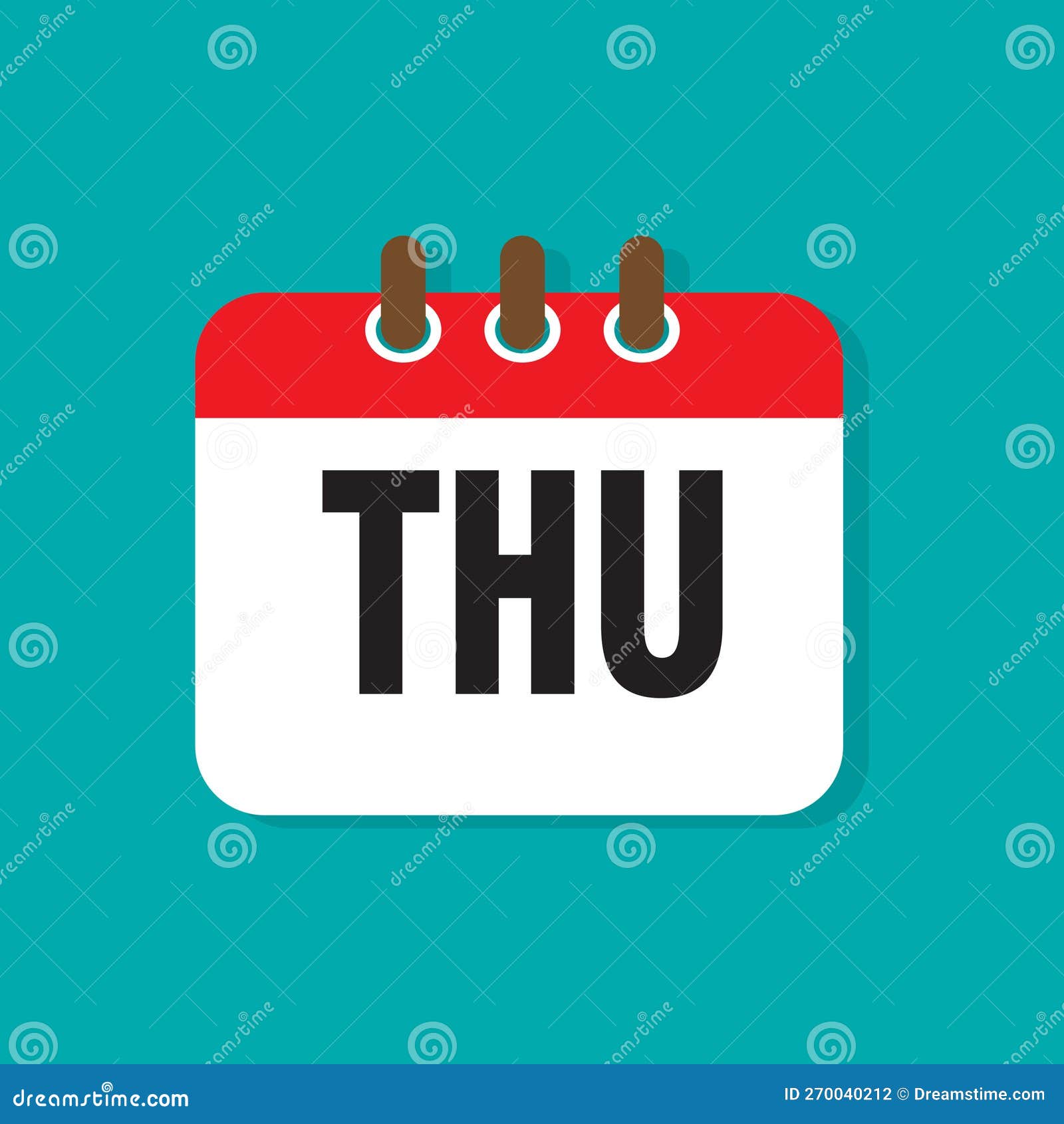 Thursday Sign Calender Icon Stock Illustration - Illustration of ...