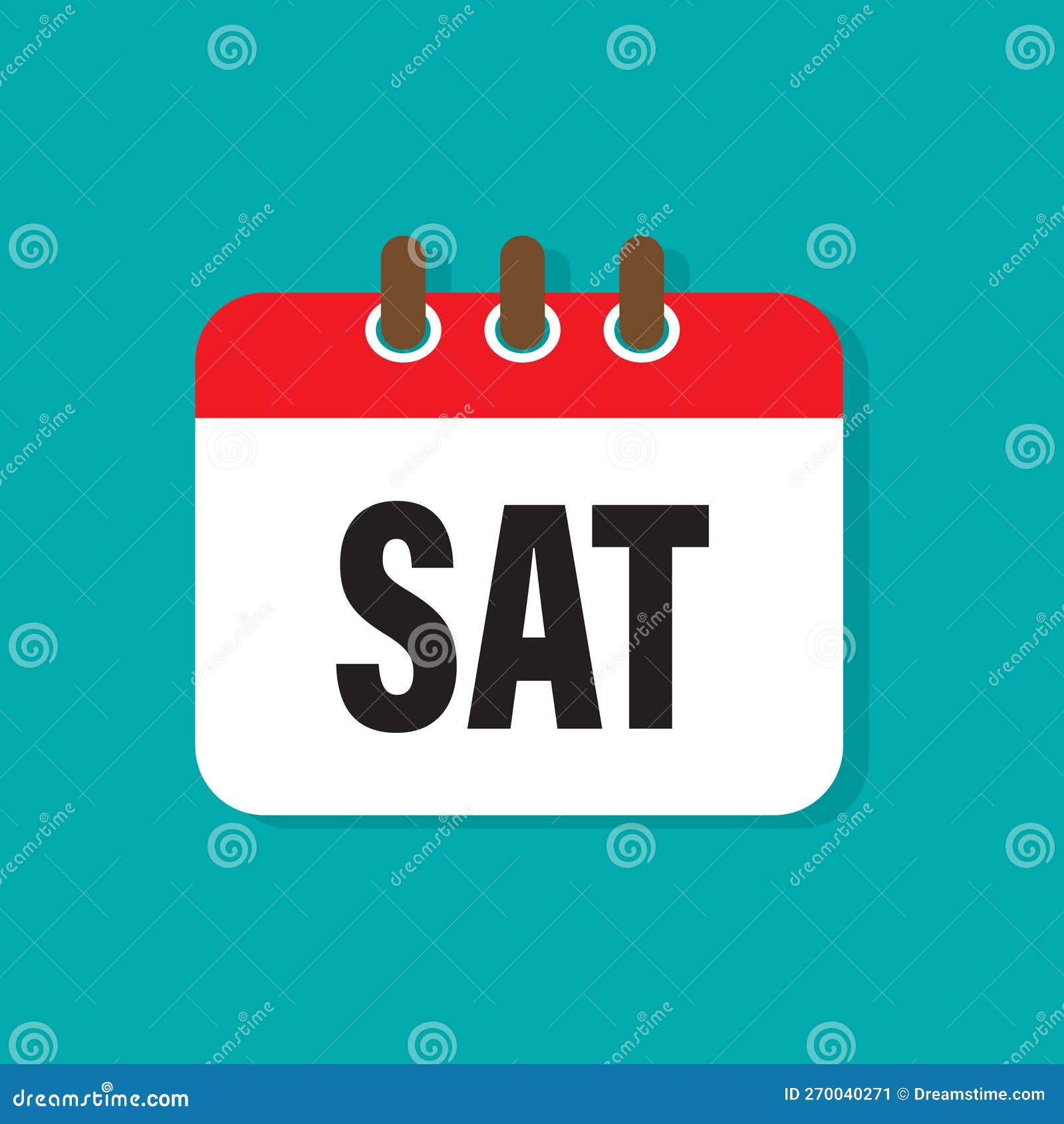 Saturday Sign Calender Icon Stock Illustration - Illustration of ...