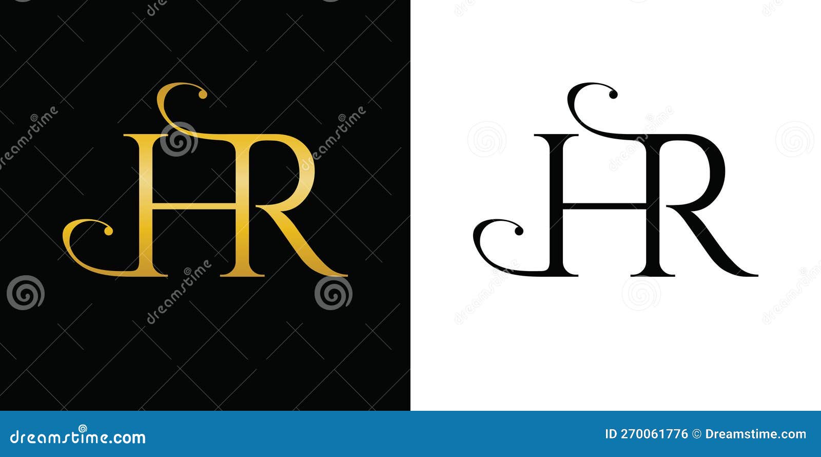 HR Logo, HR Monogram, Initial HR Logo, Letter HR Logo, Luxury Vector ...