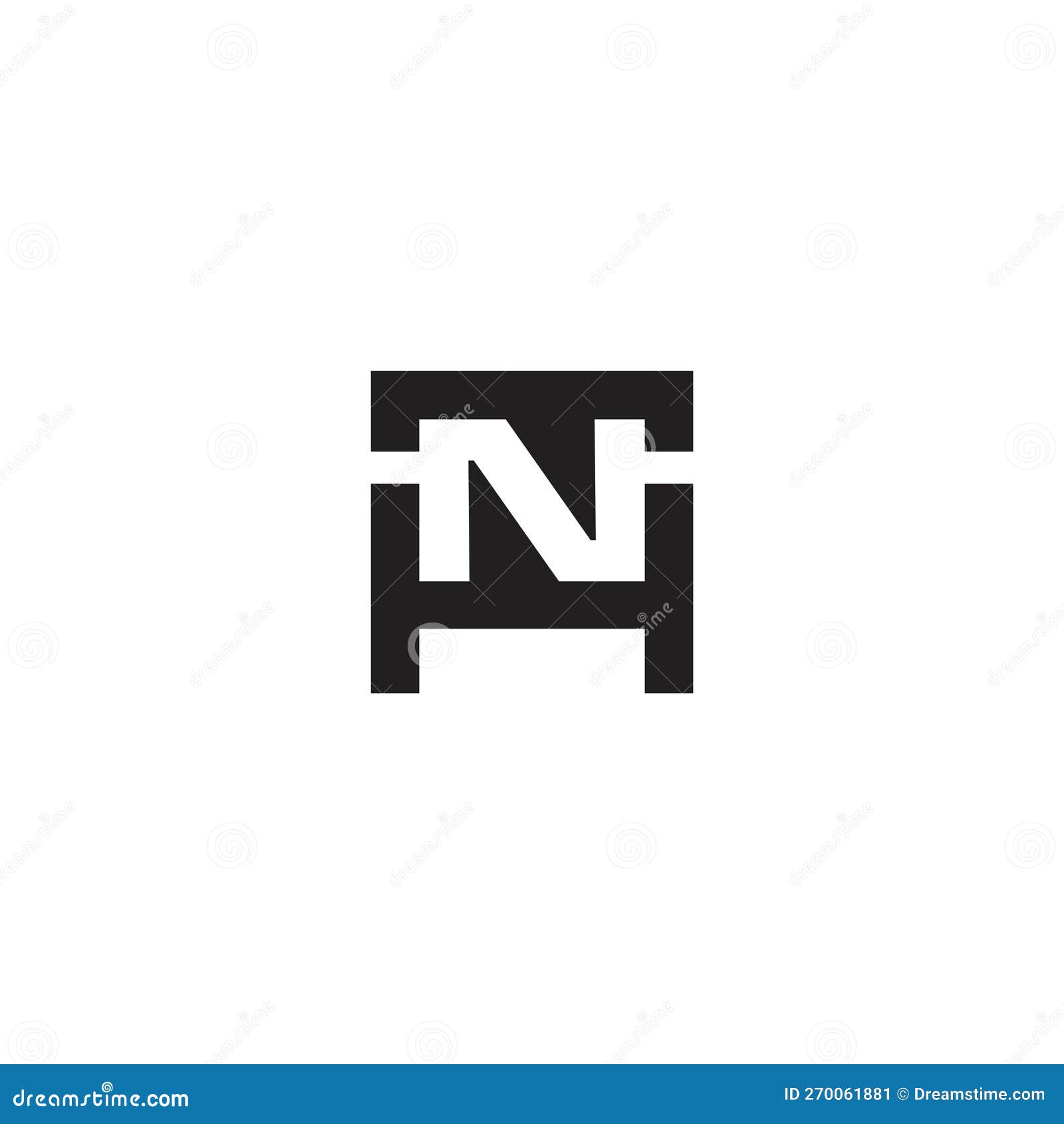 Abstract Letter NH Logo, NH Monogram, Initial NH Logo, NH Logo, Letter ...