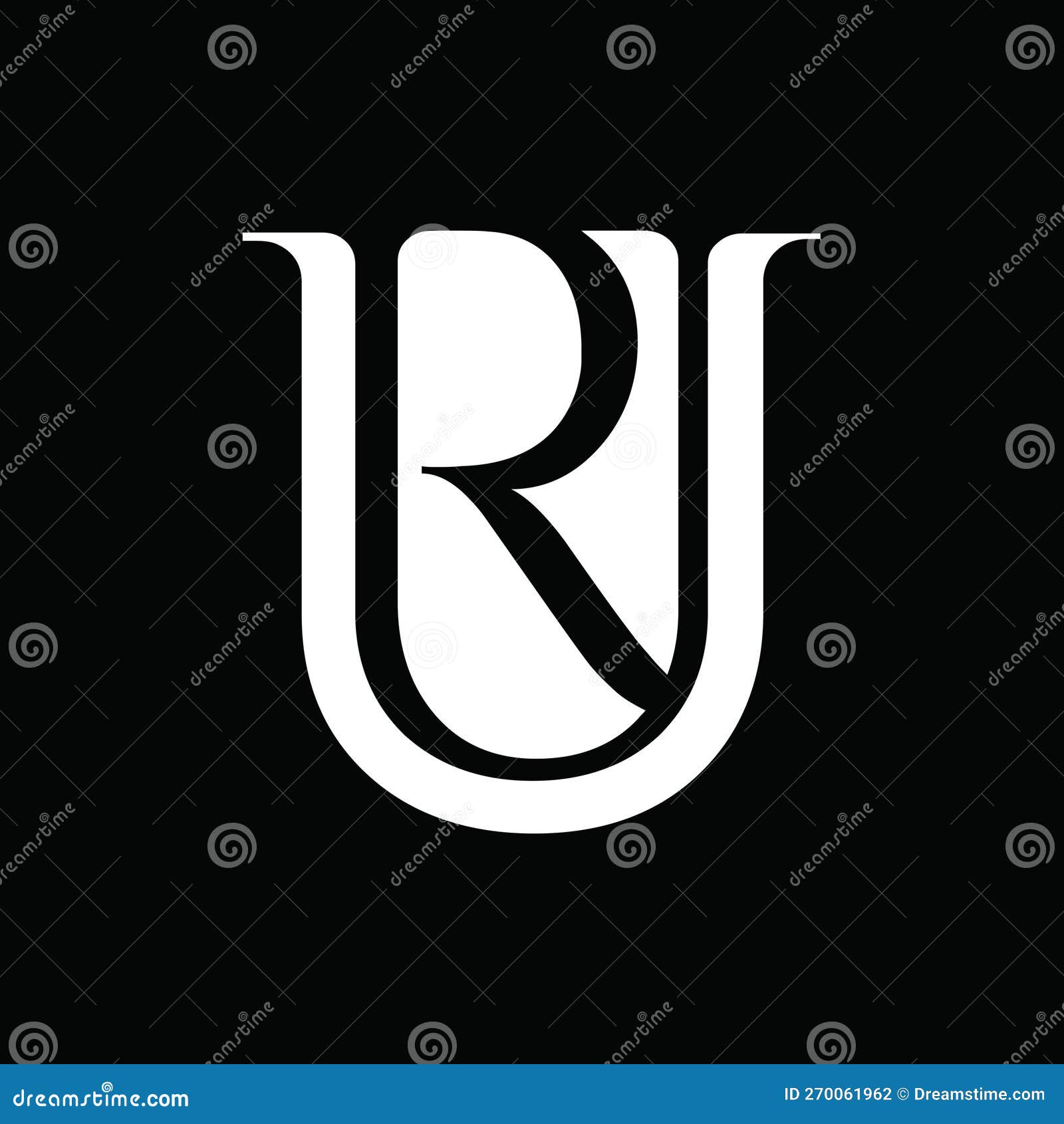 Abstract Letter UR or RU Logo, UR or RU Monogram, Initial UR or RU Logo ...